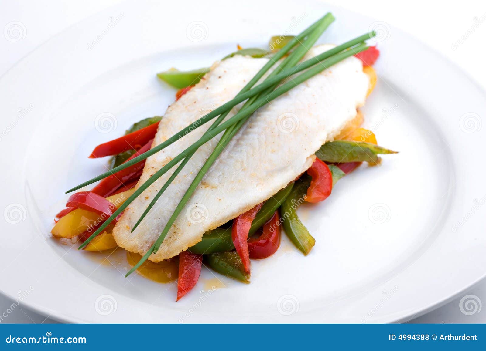 Pangasius Filet stock photo. Image of fried, chive, fish - 4994388