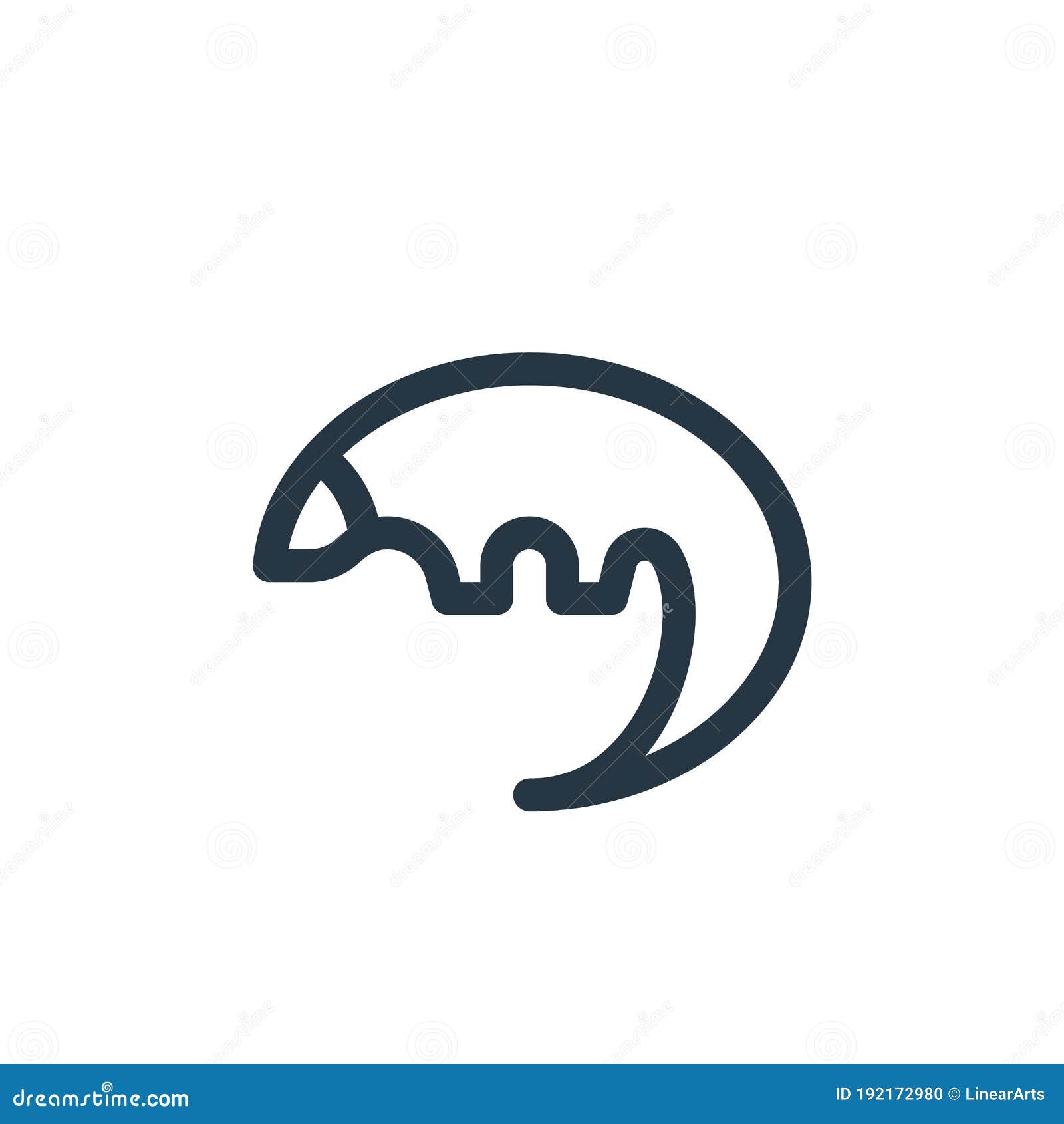 Pangolin Icon Vector from Animal and Nature Concept. Thin Line ...