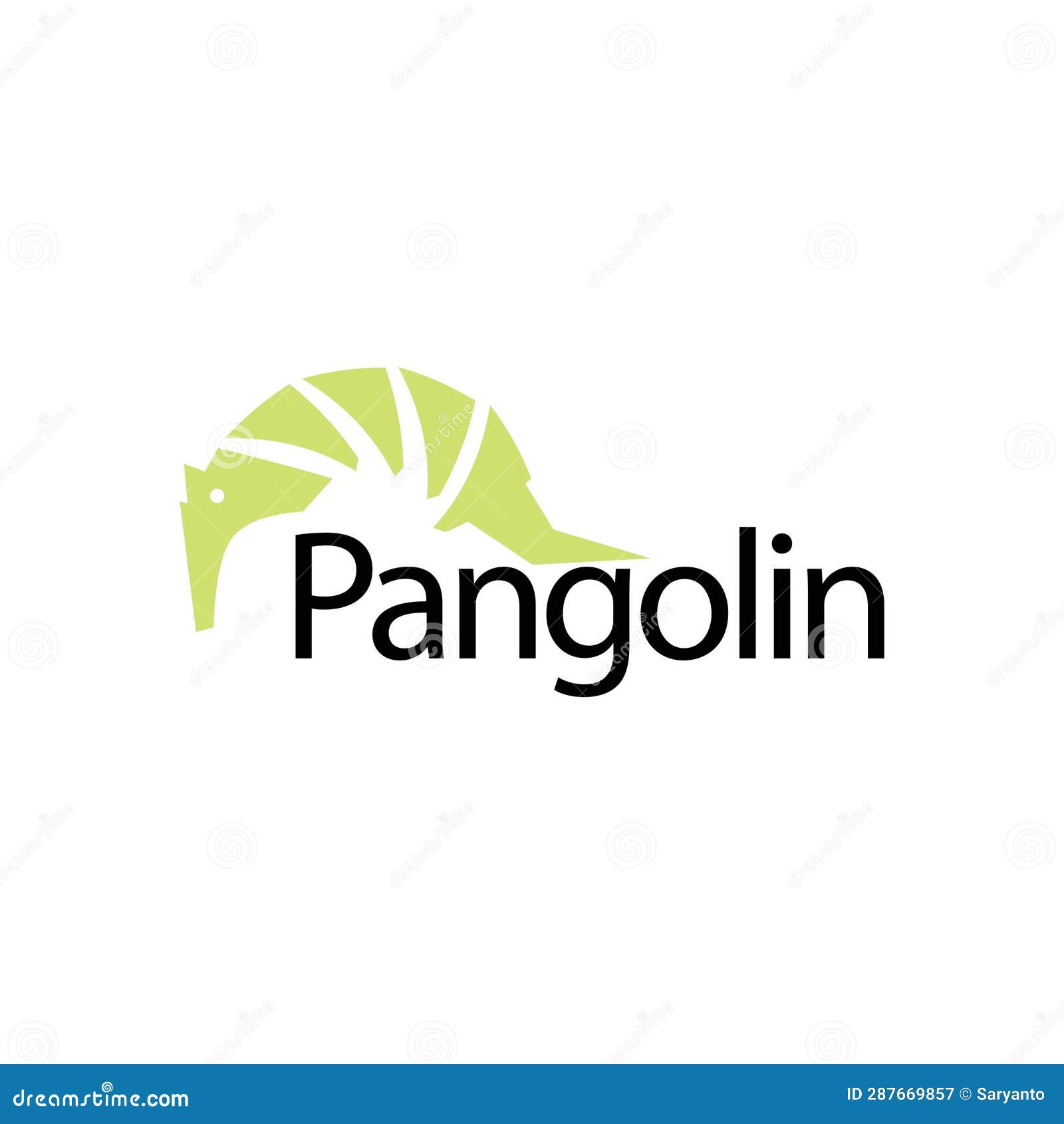 Pangolin Logo Design Vector. Pangolin Silhouette. Vector Illustration ...