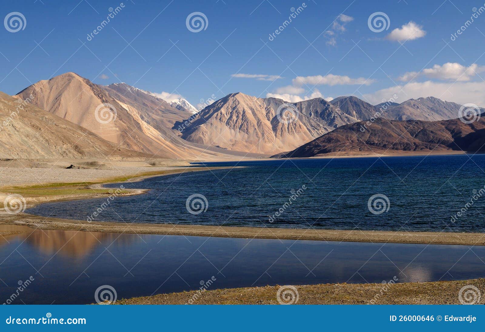 Pangong Tso (lake) stock photo. Image of shore, water - 26000646