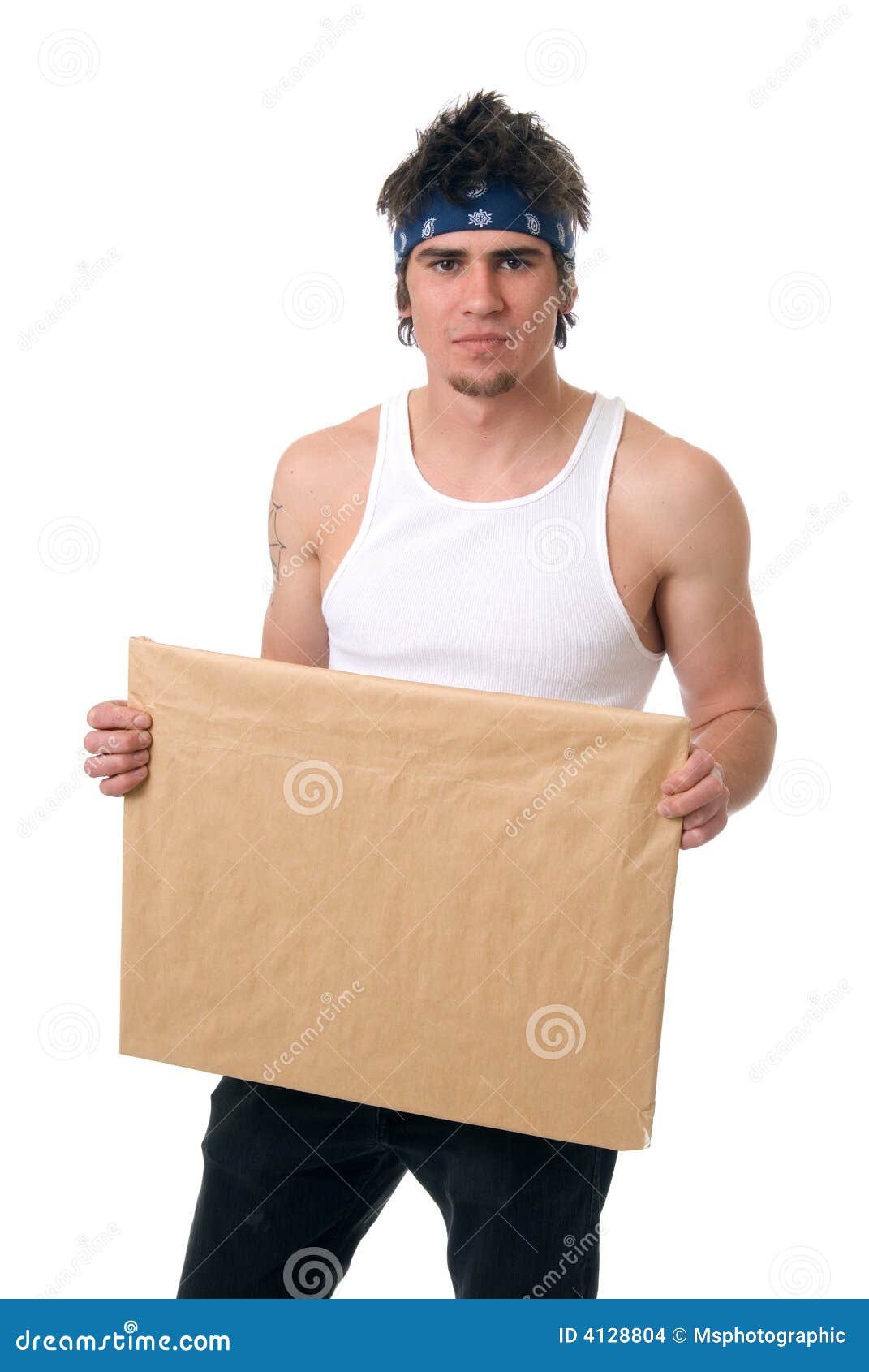 Panhandler stock photo. Image of vagrant, sign, street - 4128804