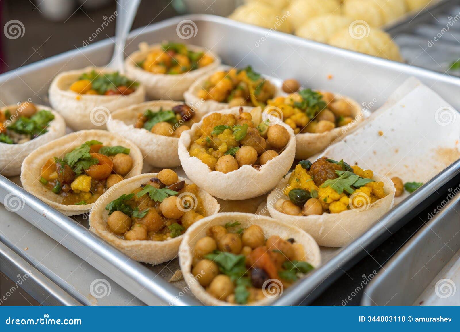 Pani Puri or Golgappa is a Popular Indian Chat Menu Stock Illustration ...