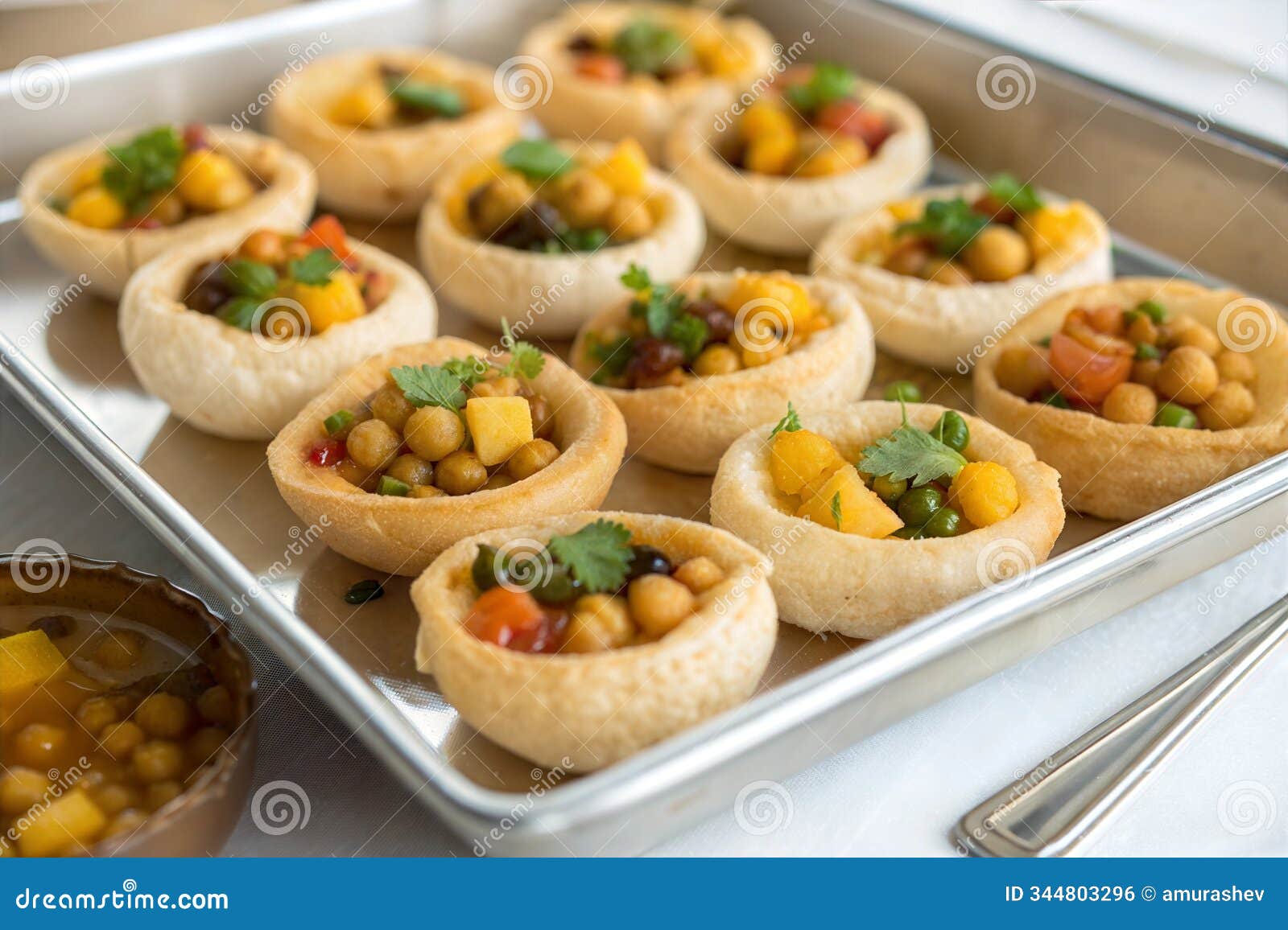 Pani Puri OR Golgappa Is A Popular Indian Chat Menu Stock Photo ...