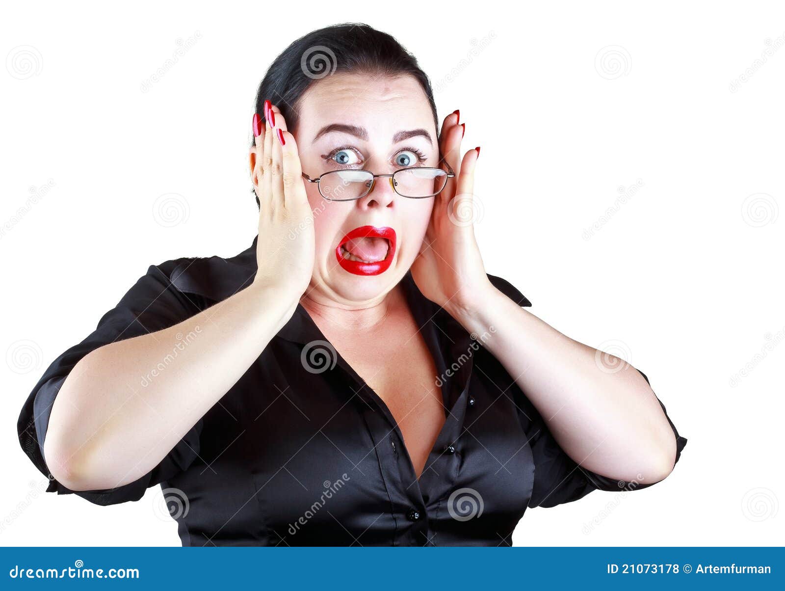 Panic stock photo. Image of expression, emotional, female - 21073178