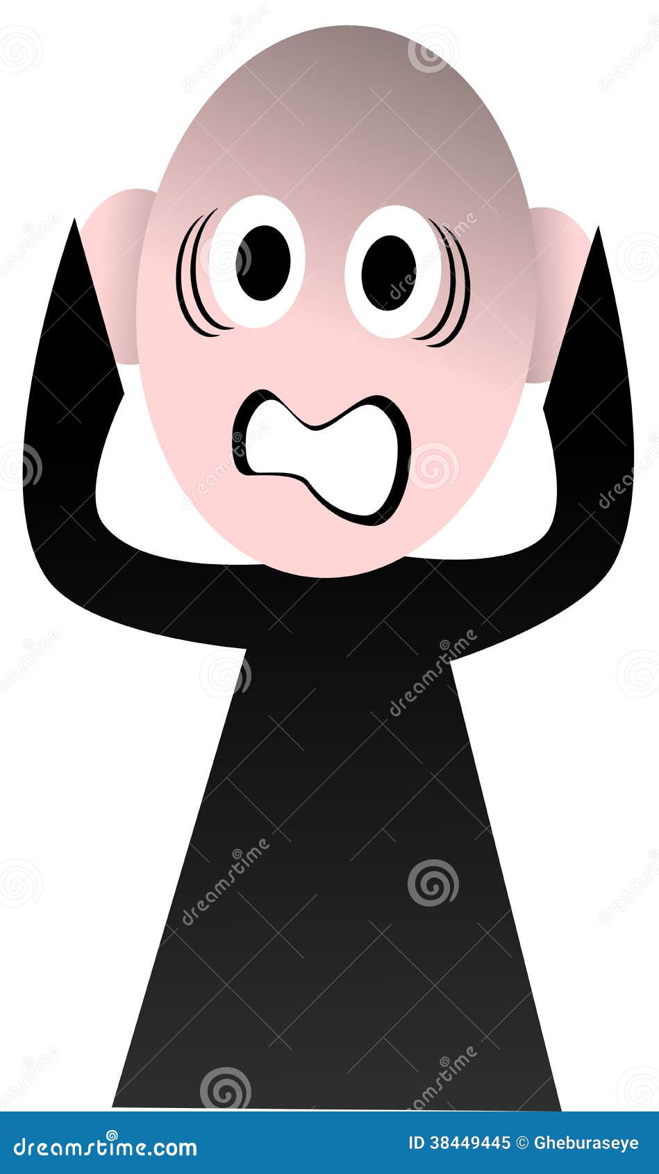 Stylized Man with Panic Isolated Stock Image - Illustration of idea ...