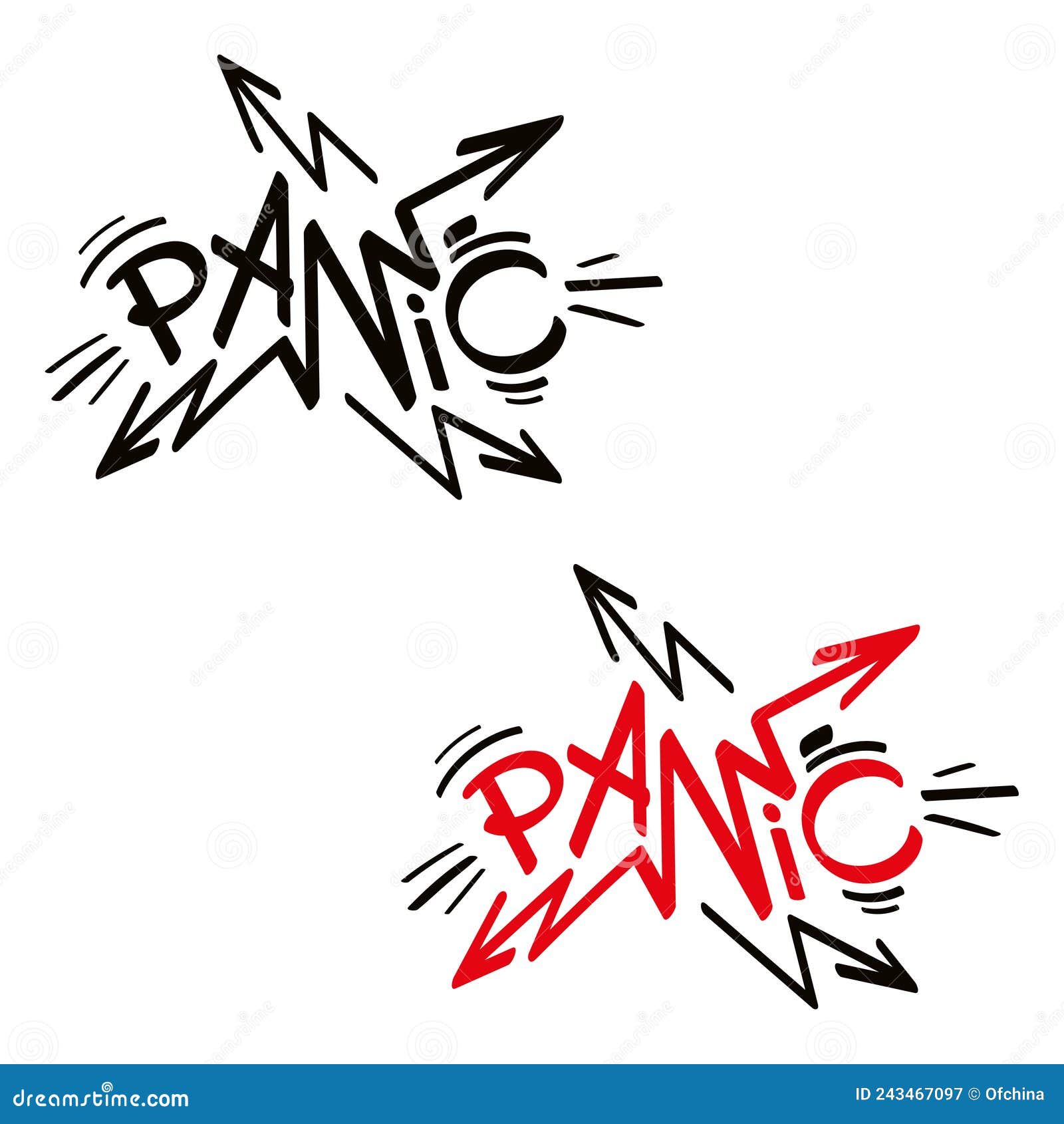 Panic - Abstract Font Composition, Symbol of Panic and Disintegration ...