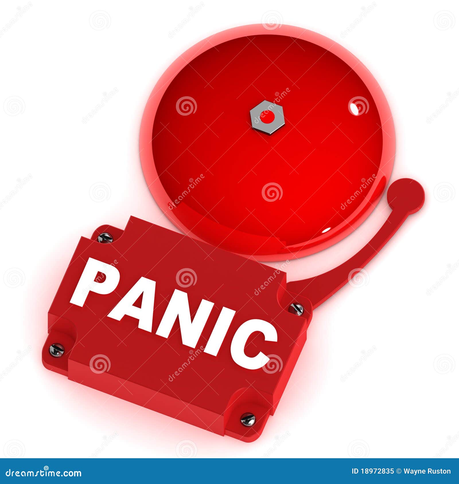 Panic Alarm Bell stock illustration. Illustration of rendered - 18972835