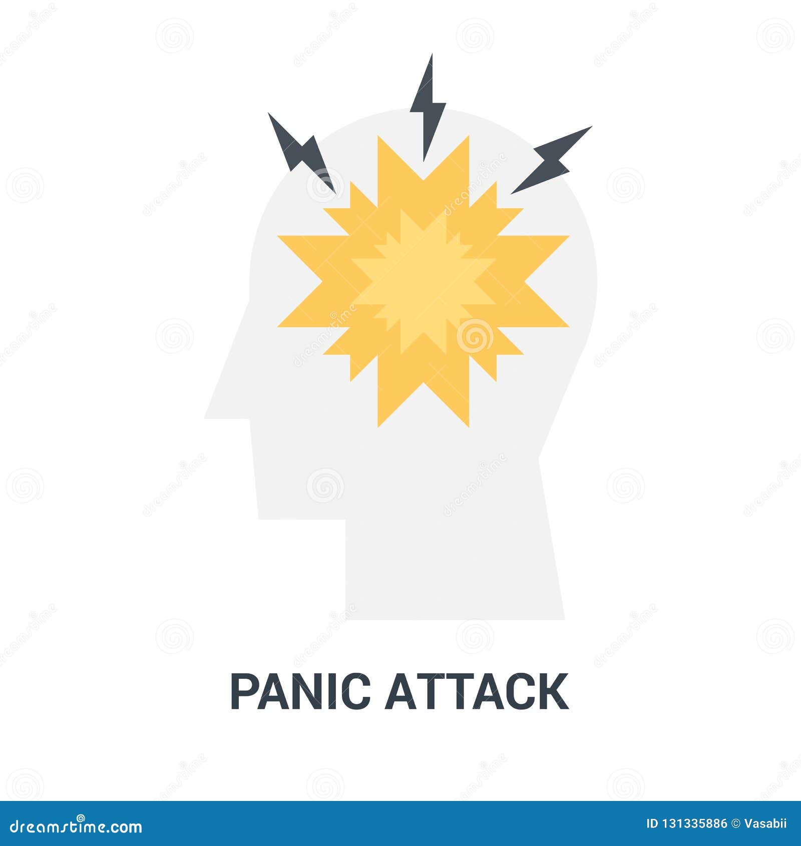 Panic attack icon concept stock vector. Illustration of conflict ...