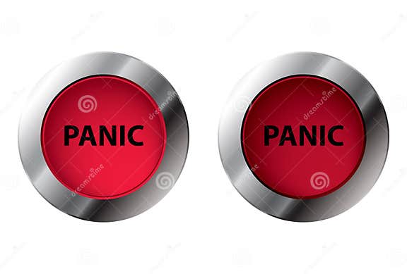 Panic button stock vector. Illustration of attention - 11613057