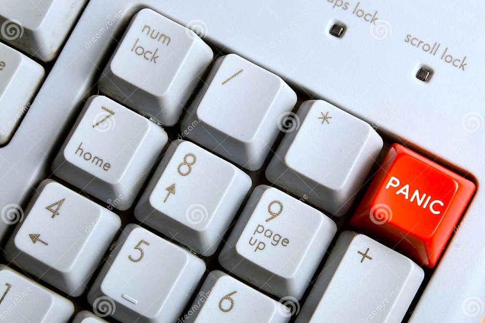 Panic Button stock photo. Image of press, office, communication - 5220850