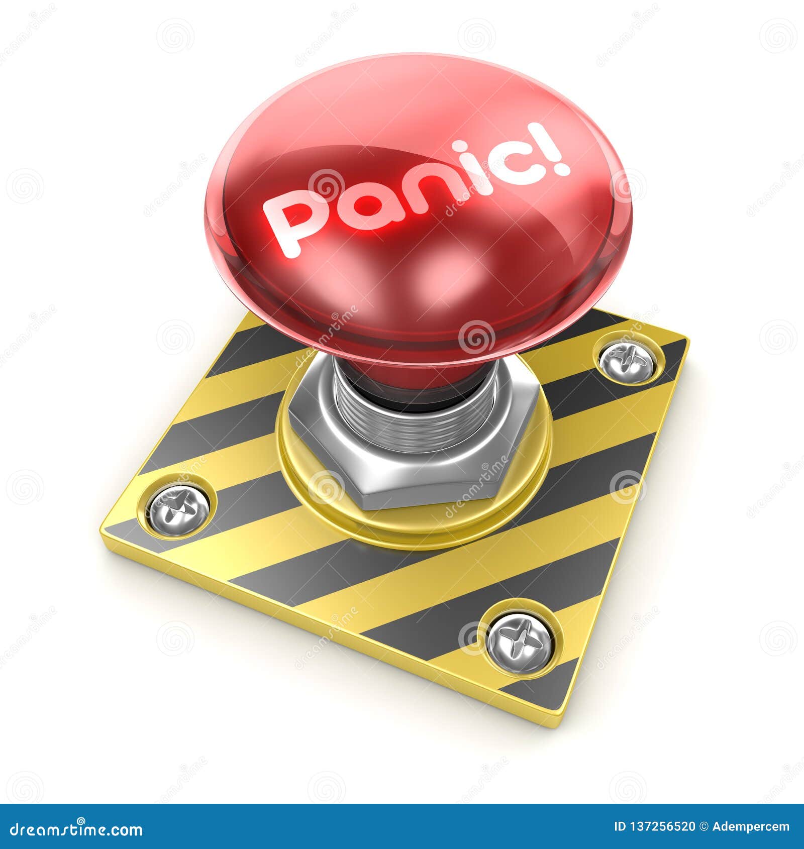 Panic! button stock illustration. Illustration of emergency - 137256520