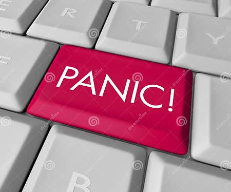 Panic Button on Computer Keyboard Stock Illustration - Illustration of ...
