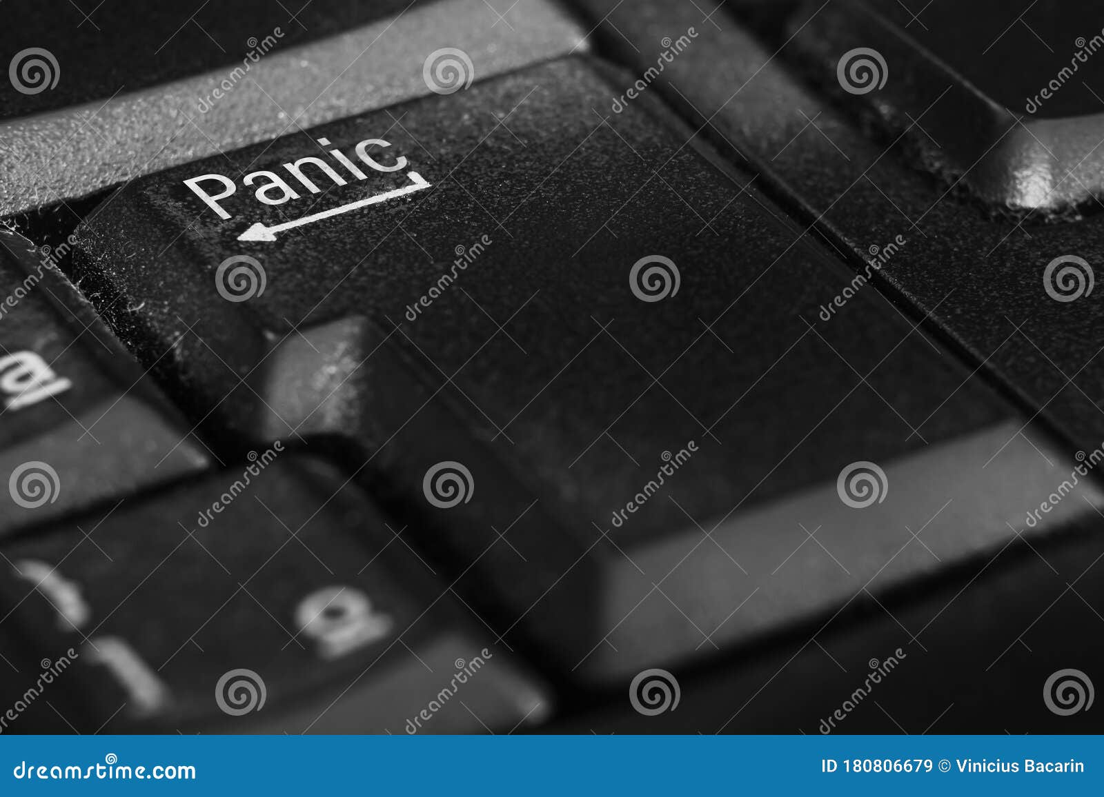 Panic button of a keyboard stock image. Image of disease - 180806679