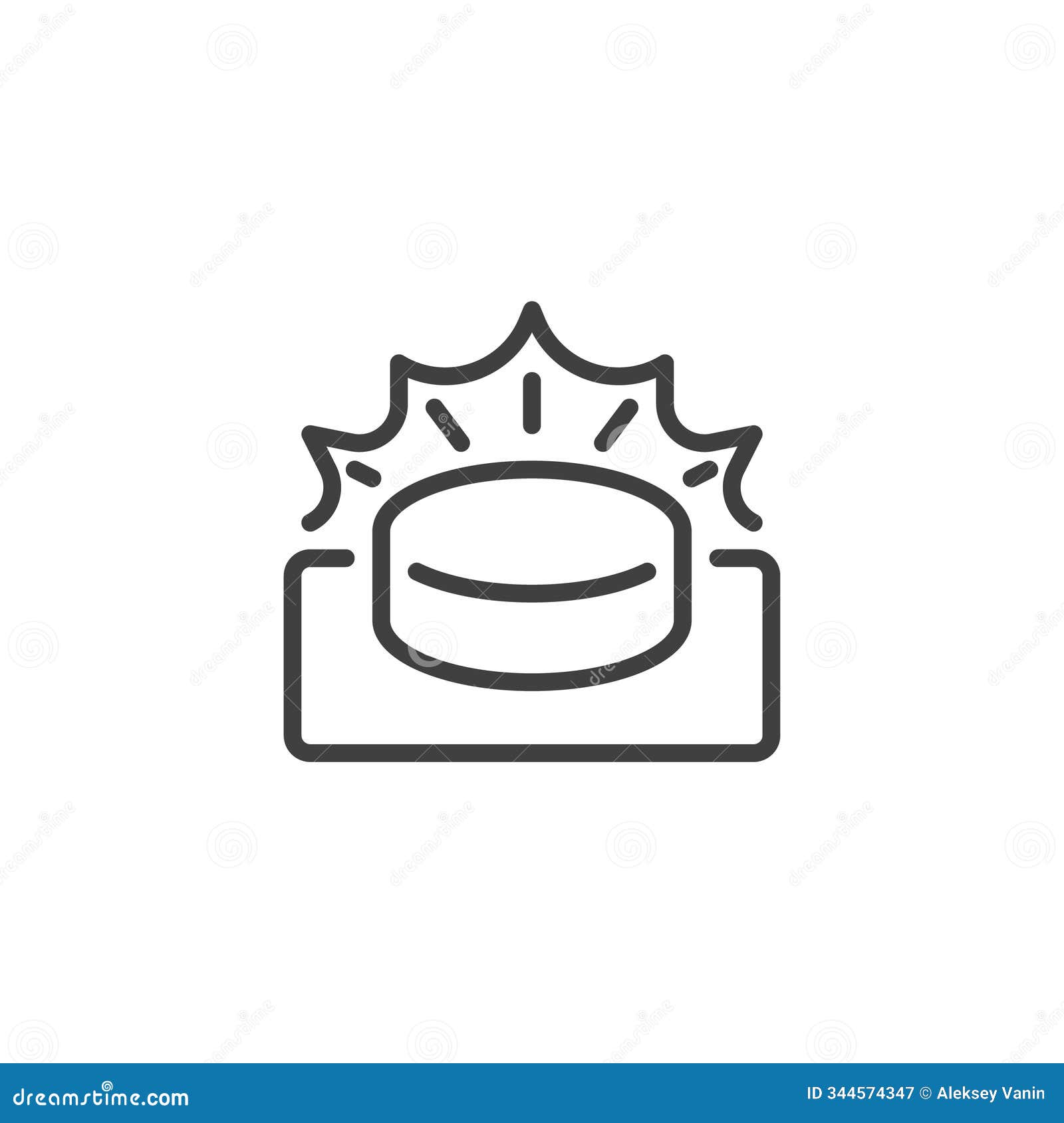 Panic Button line icon stock illustration. Illustration of sign - 344574347