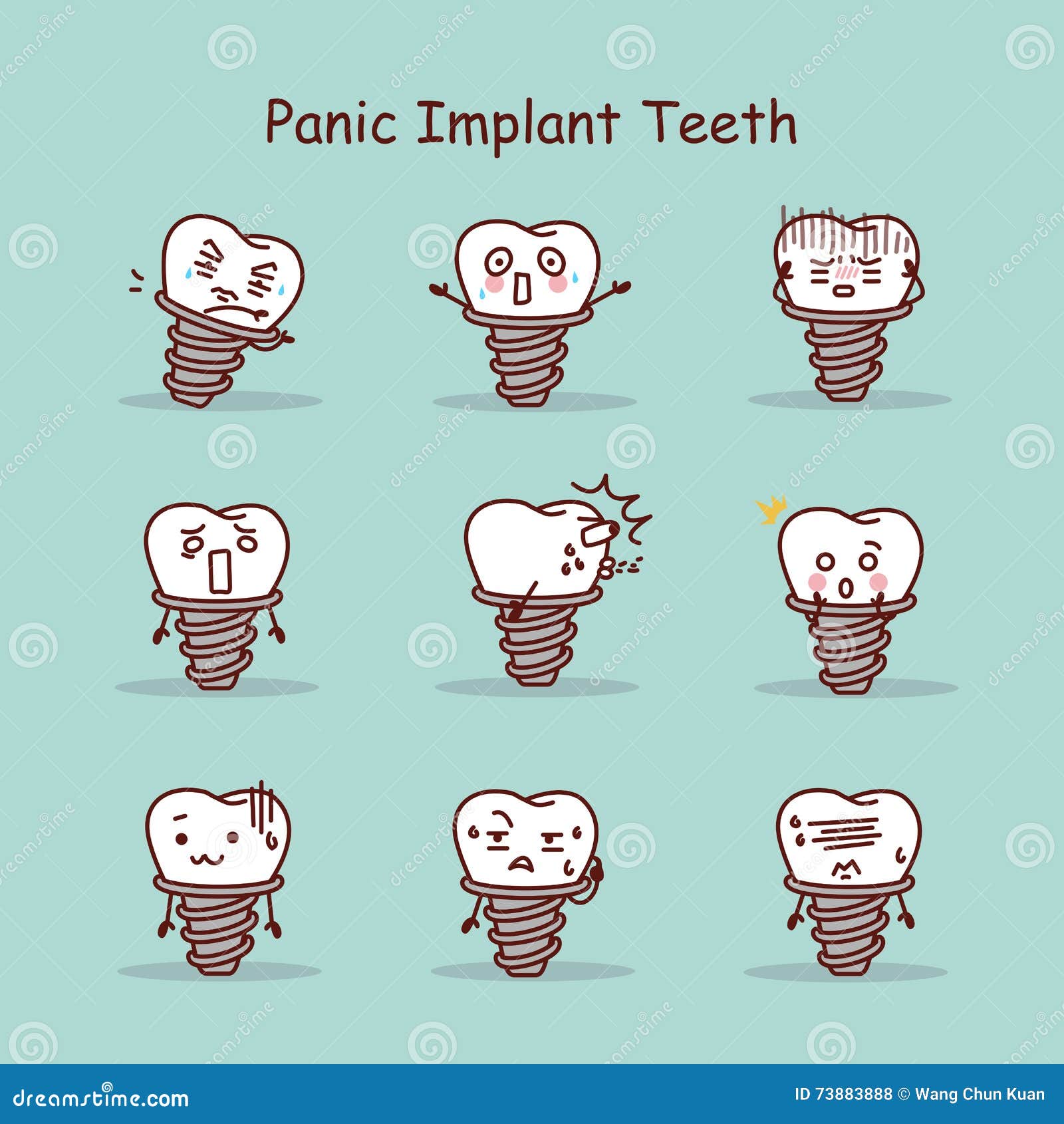 Tooth Implant. Realistic Dental Implant Structure, Pictorial Models ...