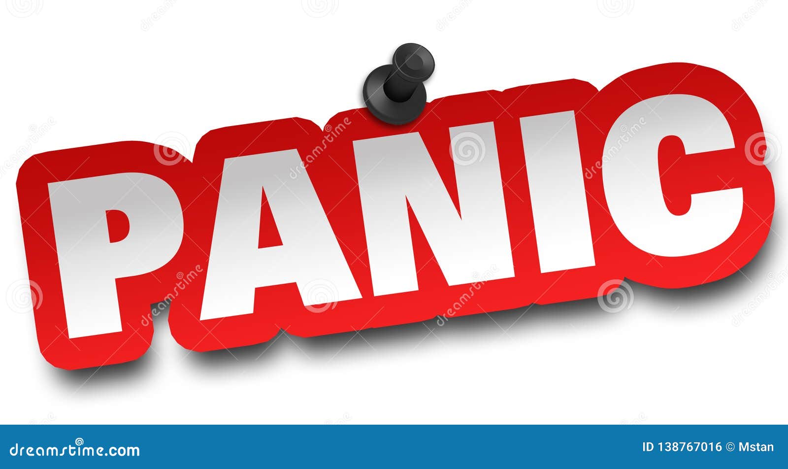 Panic Concept 3d Illustration Isolated Stock Illustration ...