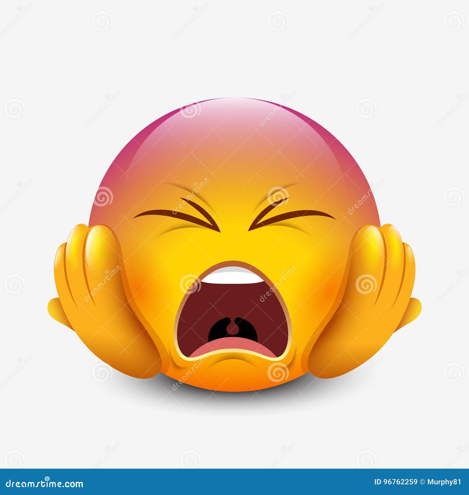 Panic Emoticon Cartoon Vector | CartoonDealer.com #18478365