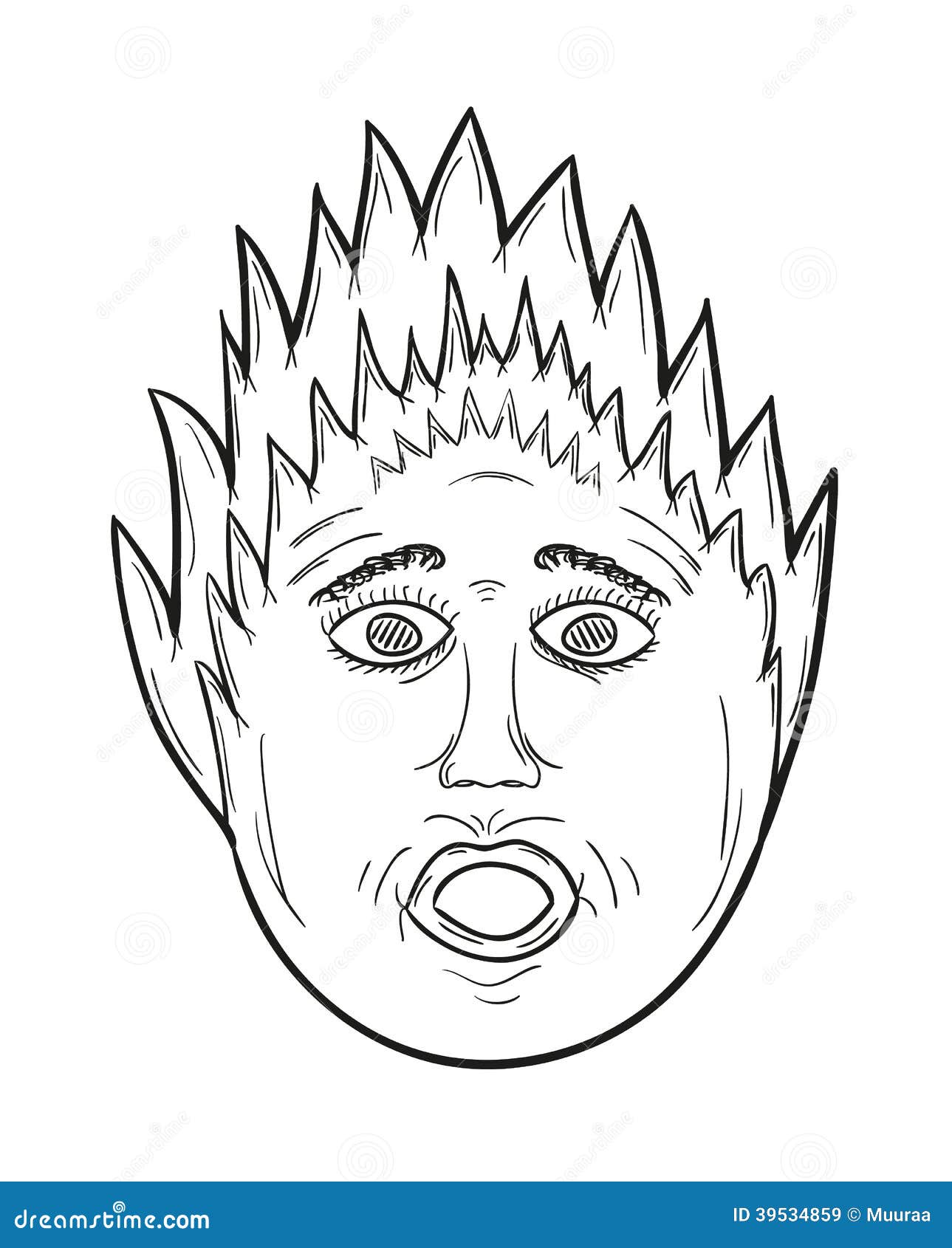 Pop Art Panic Face Man Funny Vector Illustration | CartoonDealer.com ...