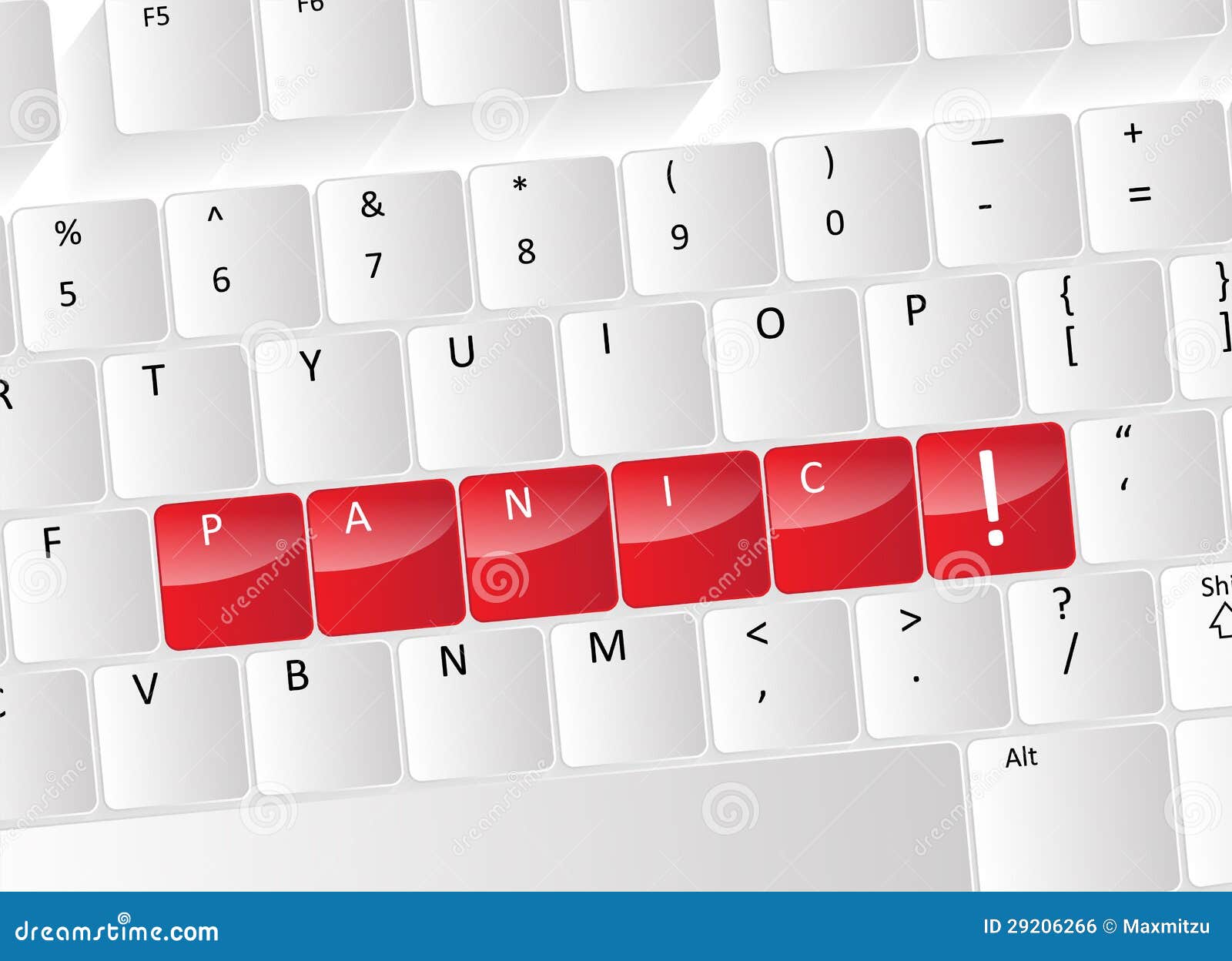 Panic Keyboard Concept stock vector. Illustration of board - 29206266
