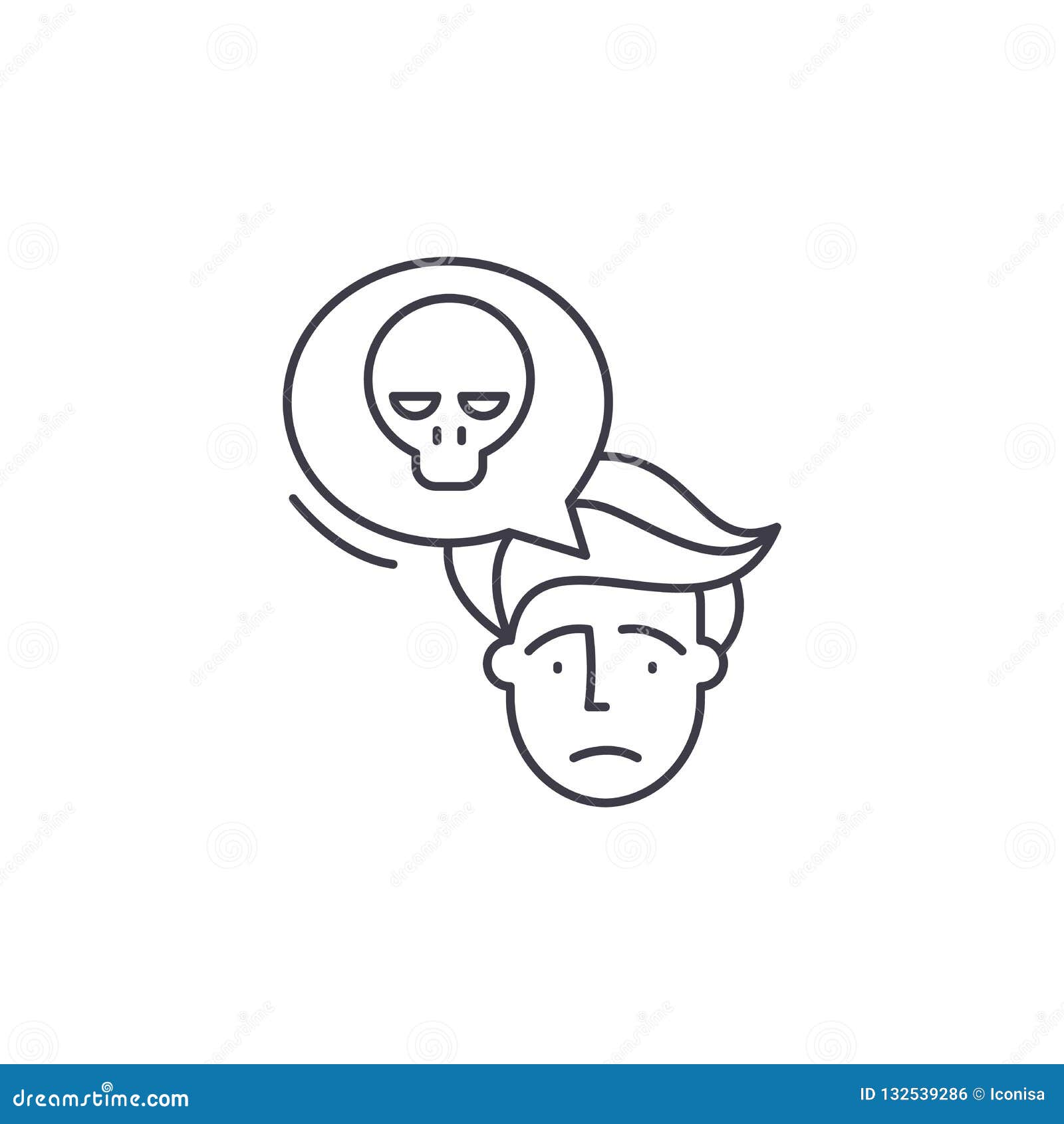 Panic Line Icon Concept. Panic Vector Linear Illustration, Symbol, Sign ...