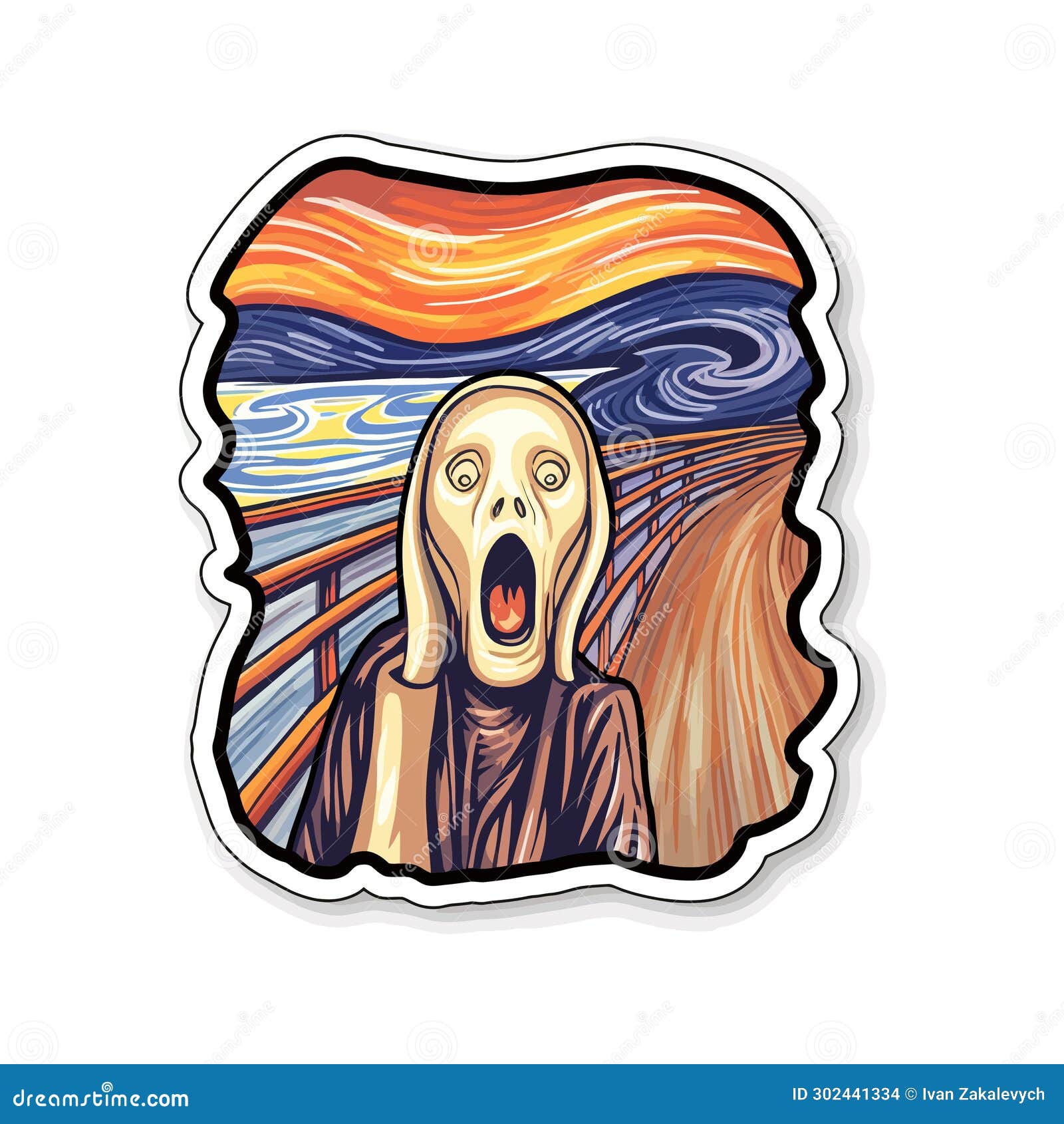 Panic Man Sticker. Vector Illustration Design Stock Illustration ...