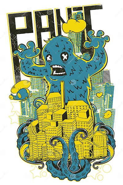 Panic monster stock vector. Illustration of conceptual - 30812201