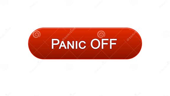 Panic Off Web Interface Button Red Color, Internet Site Design, Online ...
