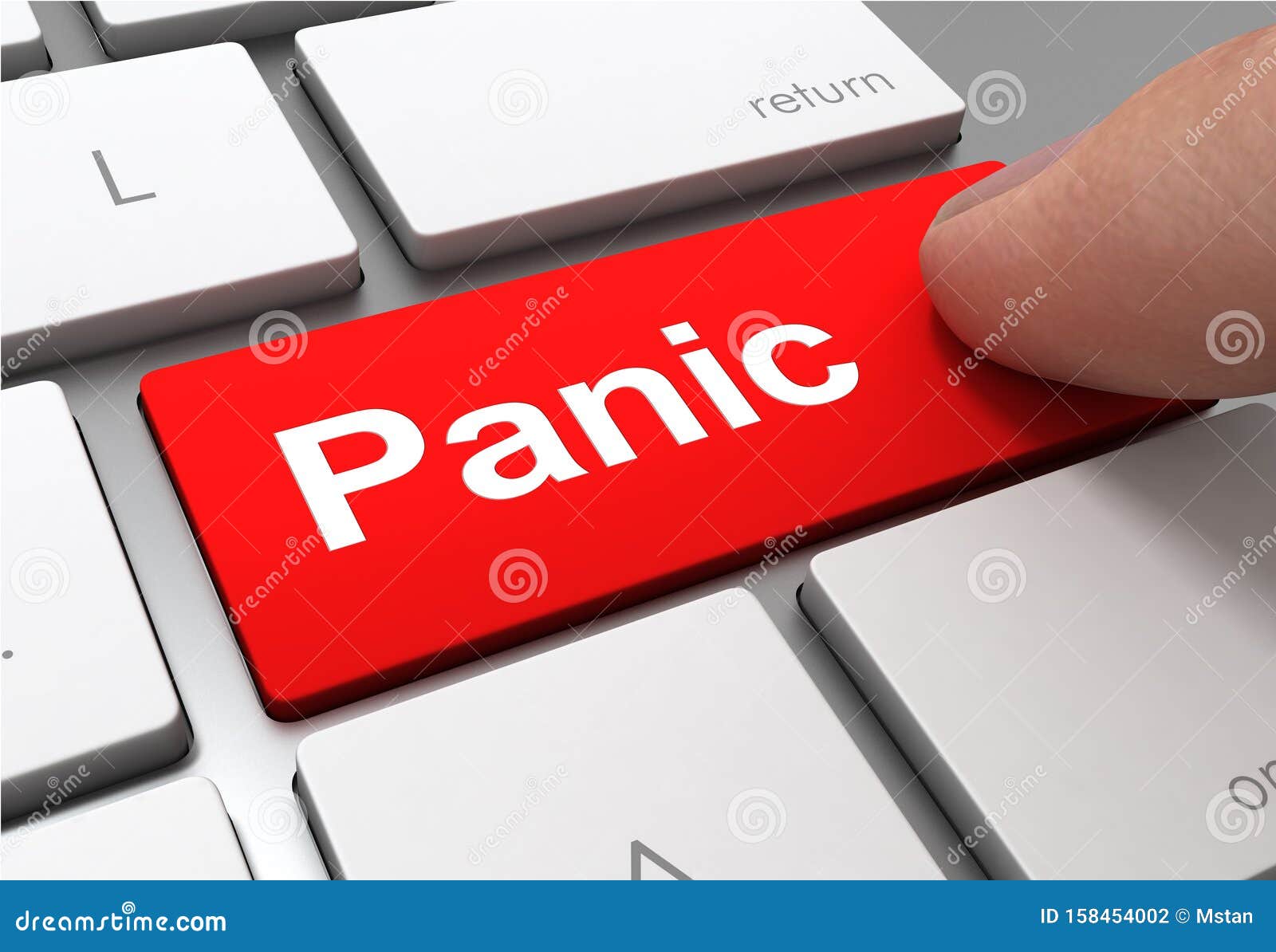 Panic Push Button Concept 3d Illustration Stock Illustration ...