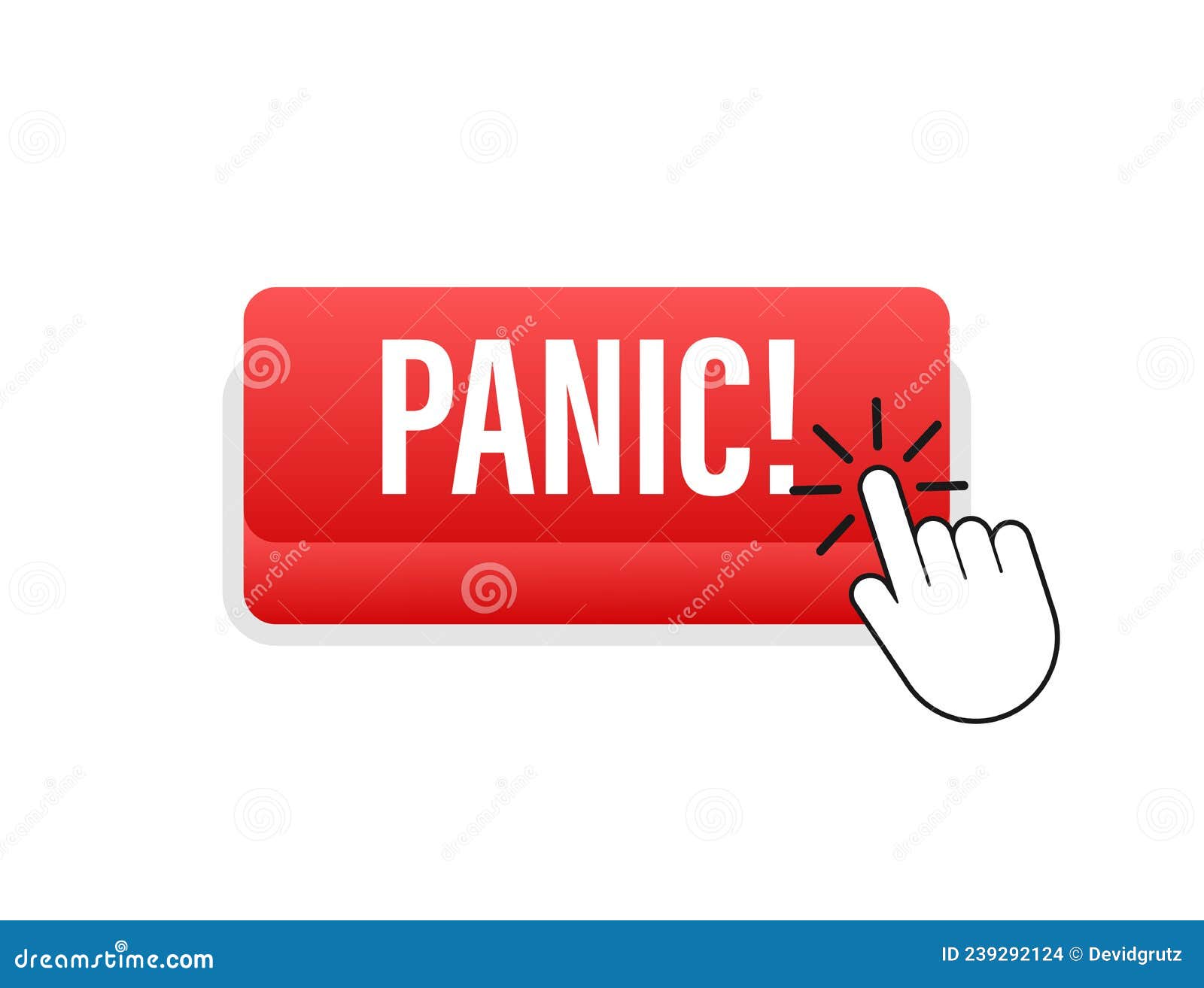 Panic Push Button, Great Design for Any Purposes. Flat Design. Vector ...