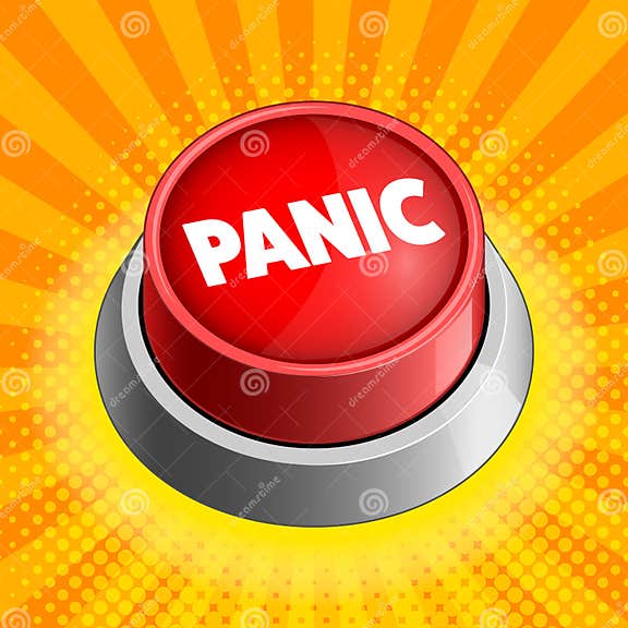 Panic Red Button Vector Illustration Stock Illustration - Illustration ...