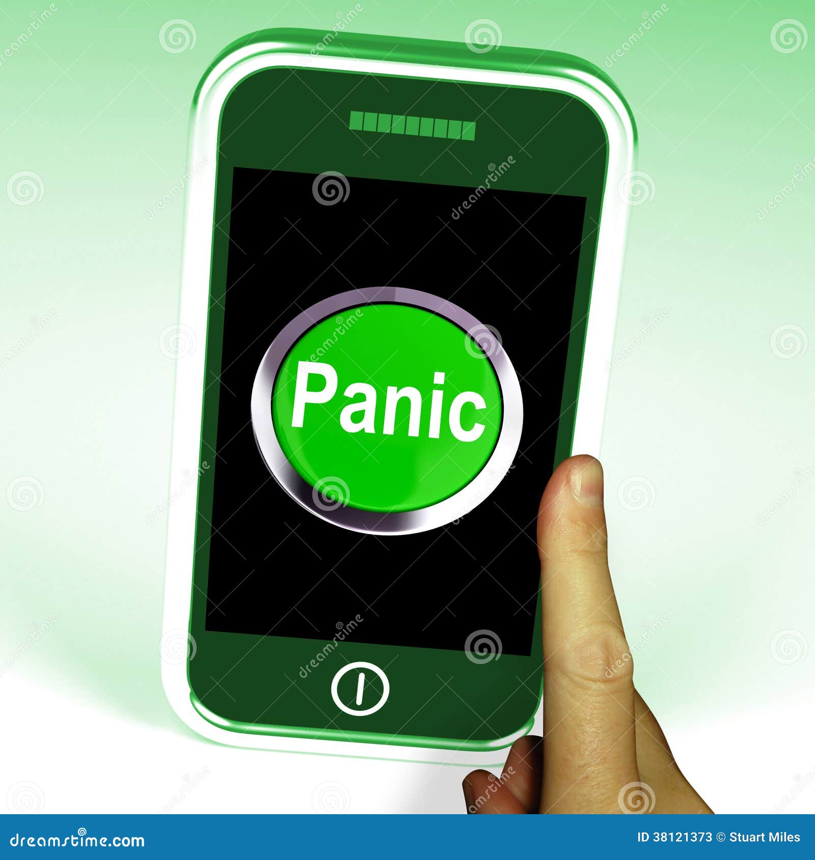 Panic Smartphone Means Anxiety Distress Stock Illustration ...