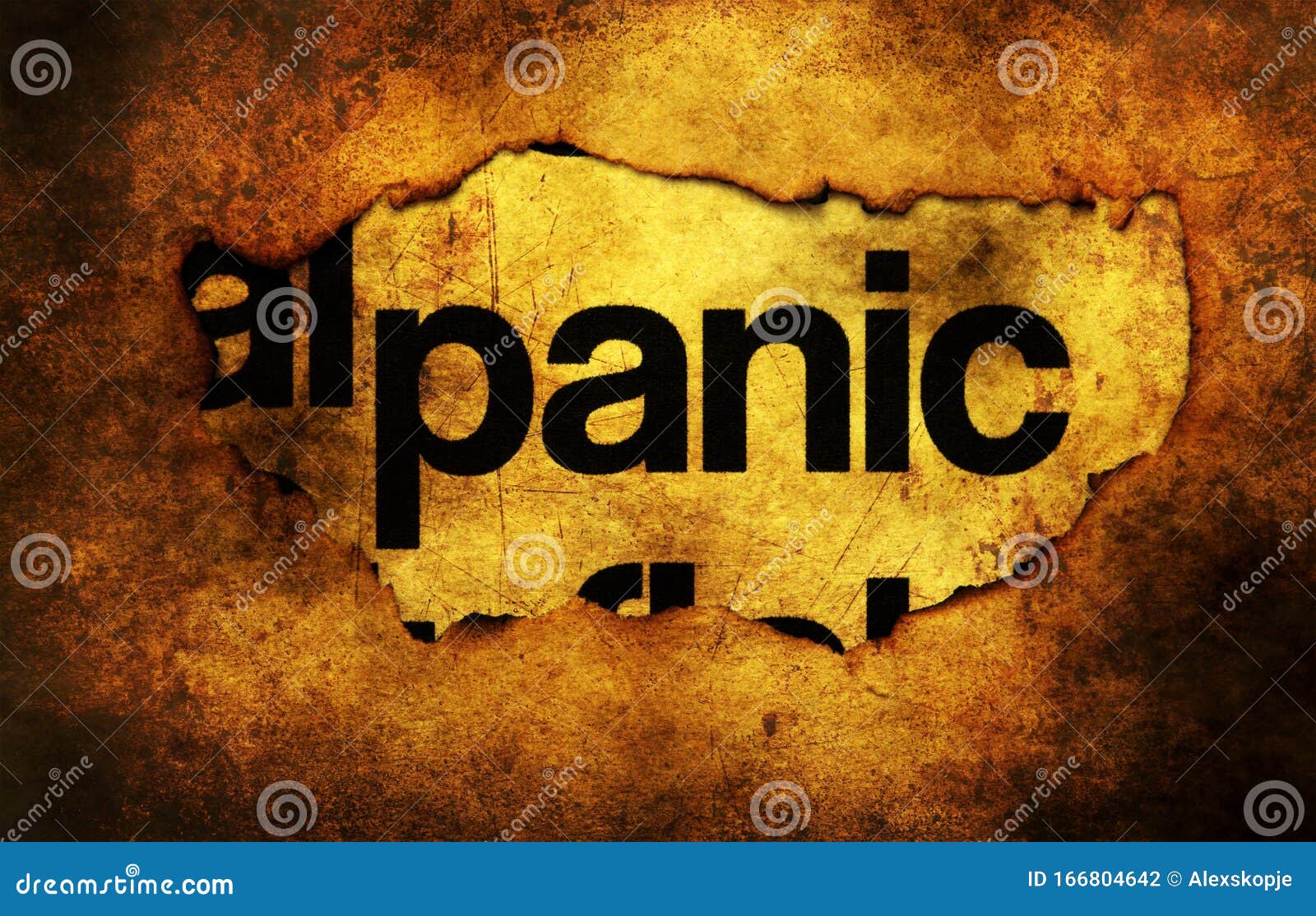 Panic Text on Paper Hole Grunge Concept Stock Photo - Image of shouting ...