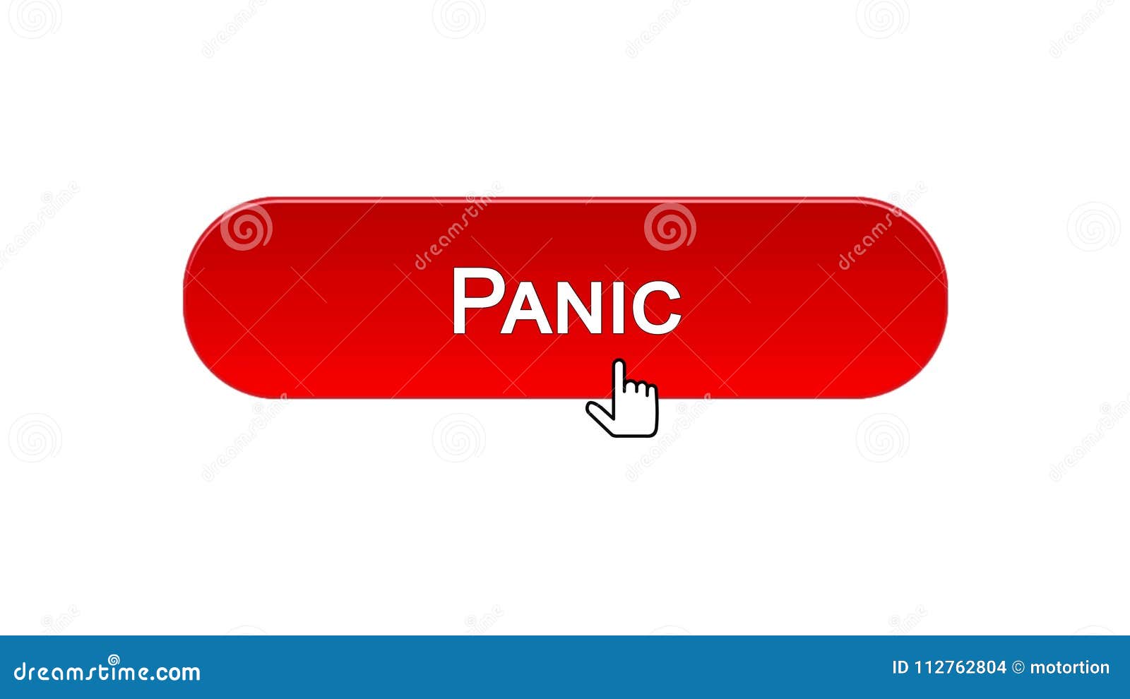 Panic Web Interface Button Clicked with Mouse Cursor, Red Color, Site Design Stock Illustration ...