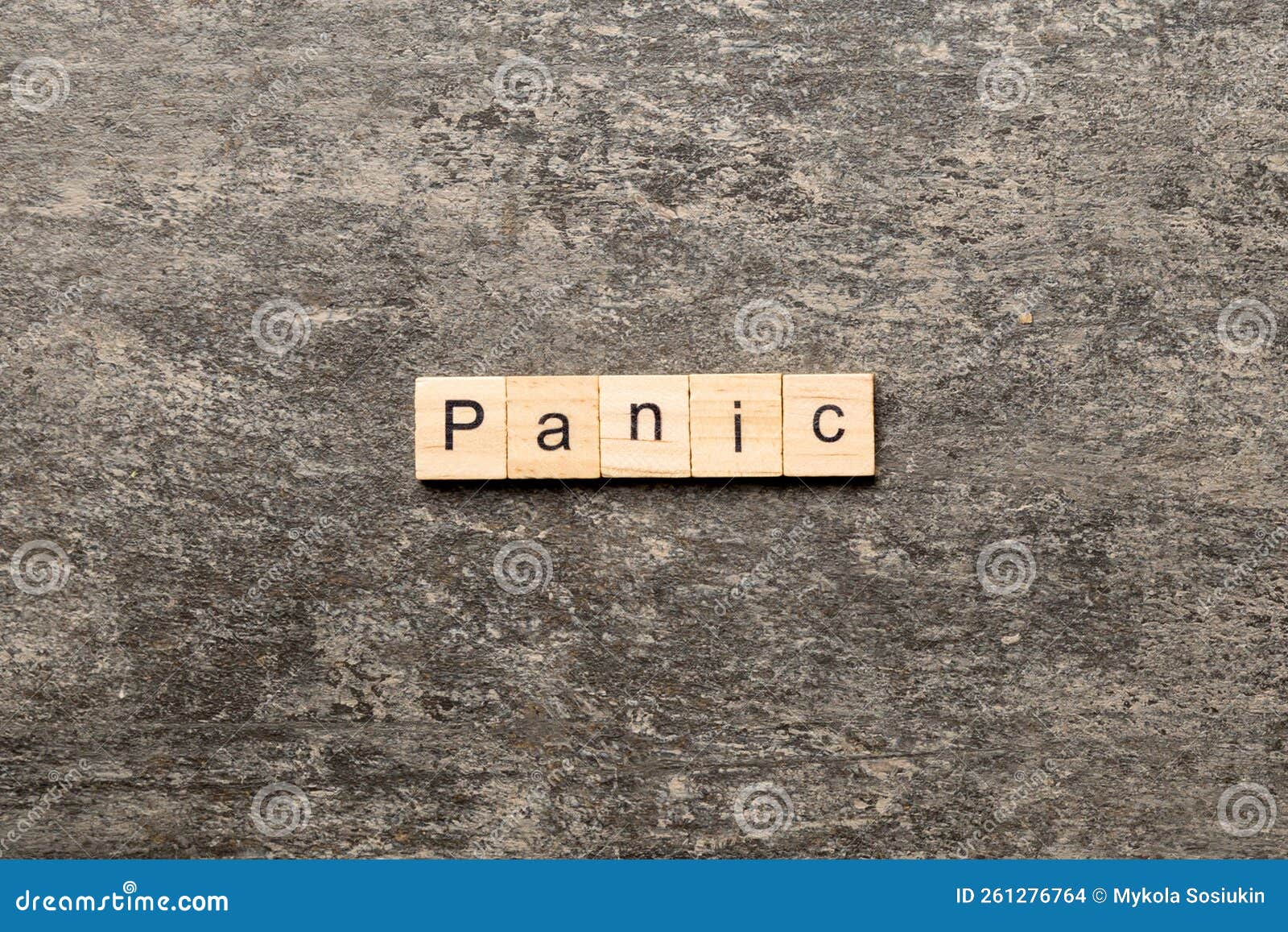 Panic Word Written on Wood Block. Panic Text on Table, Concept Stock ...