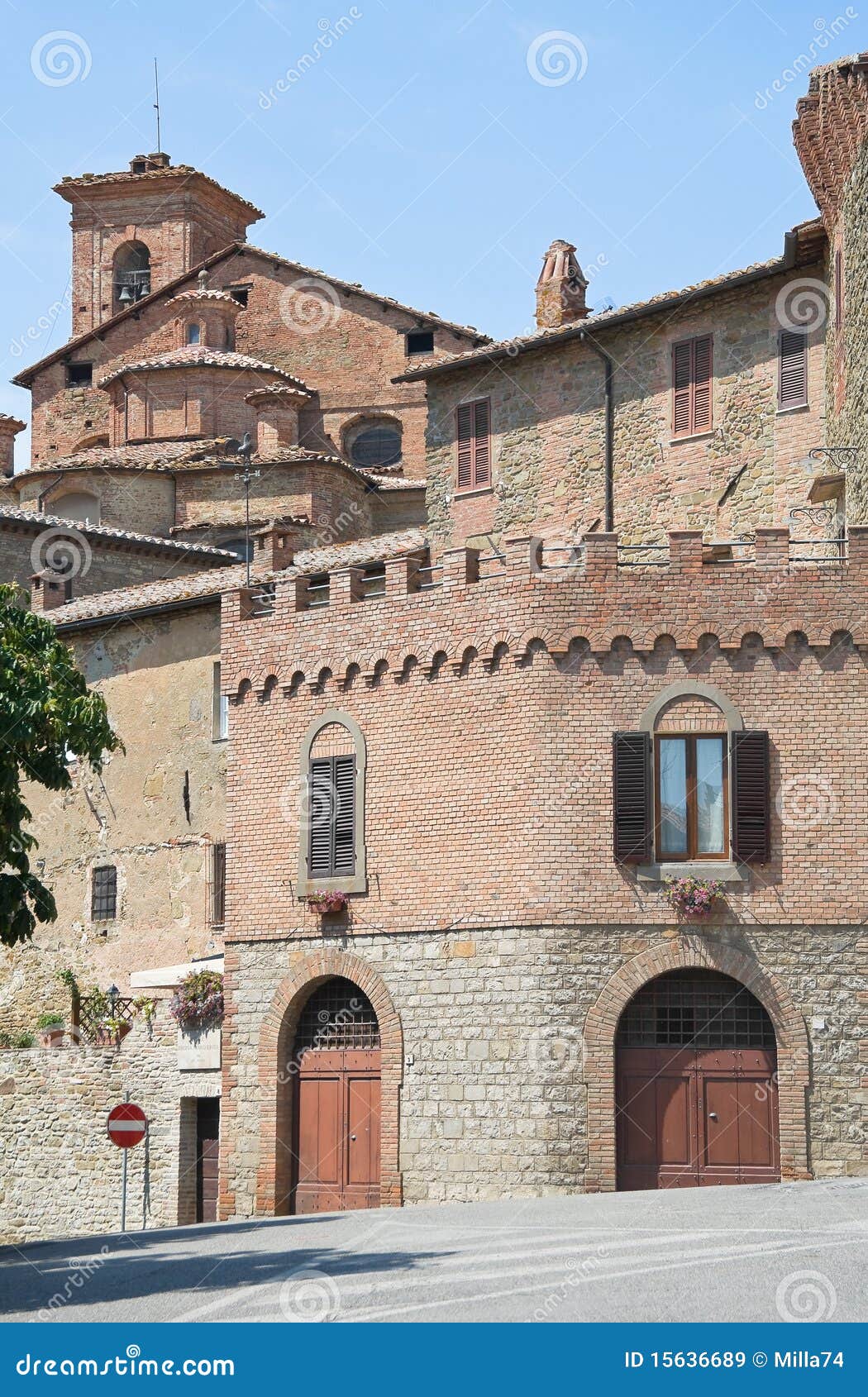 Panicale. Umbria. Italy. stock image. Image of chimney - 15636689