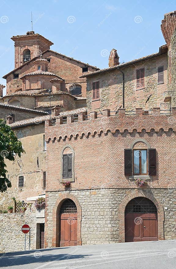 Panicale. Umbria. Italy. stock image. Image of chimney - 15636689