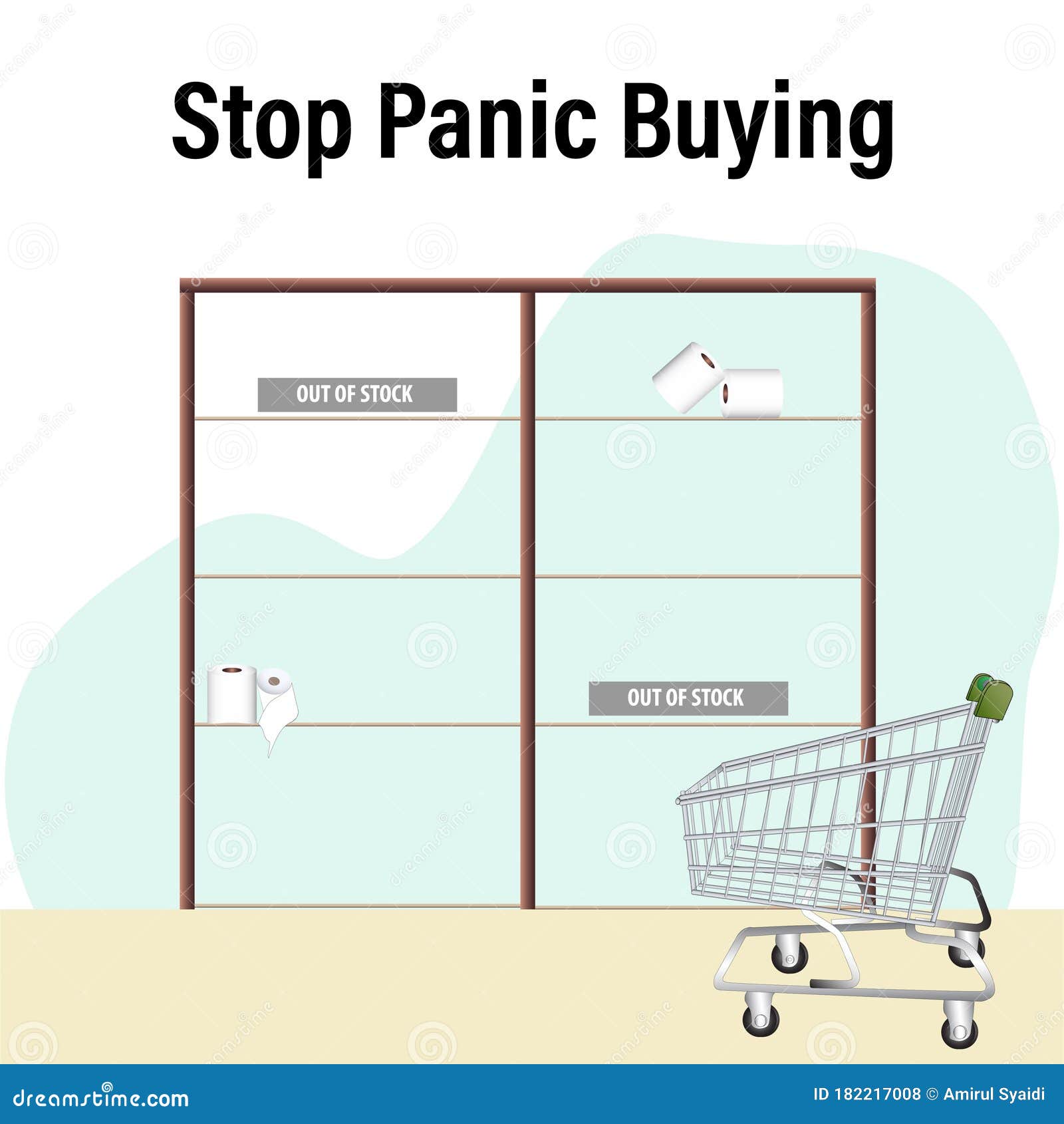 Customer in Panic Buying Lots of Food Due To Movement Control by ...