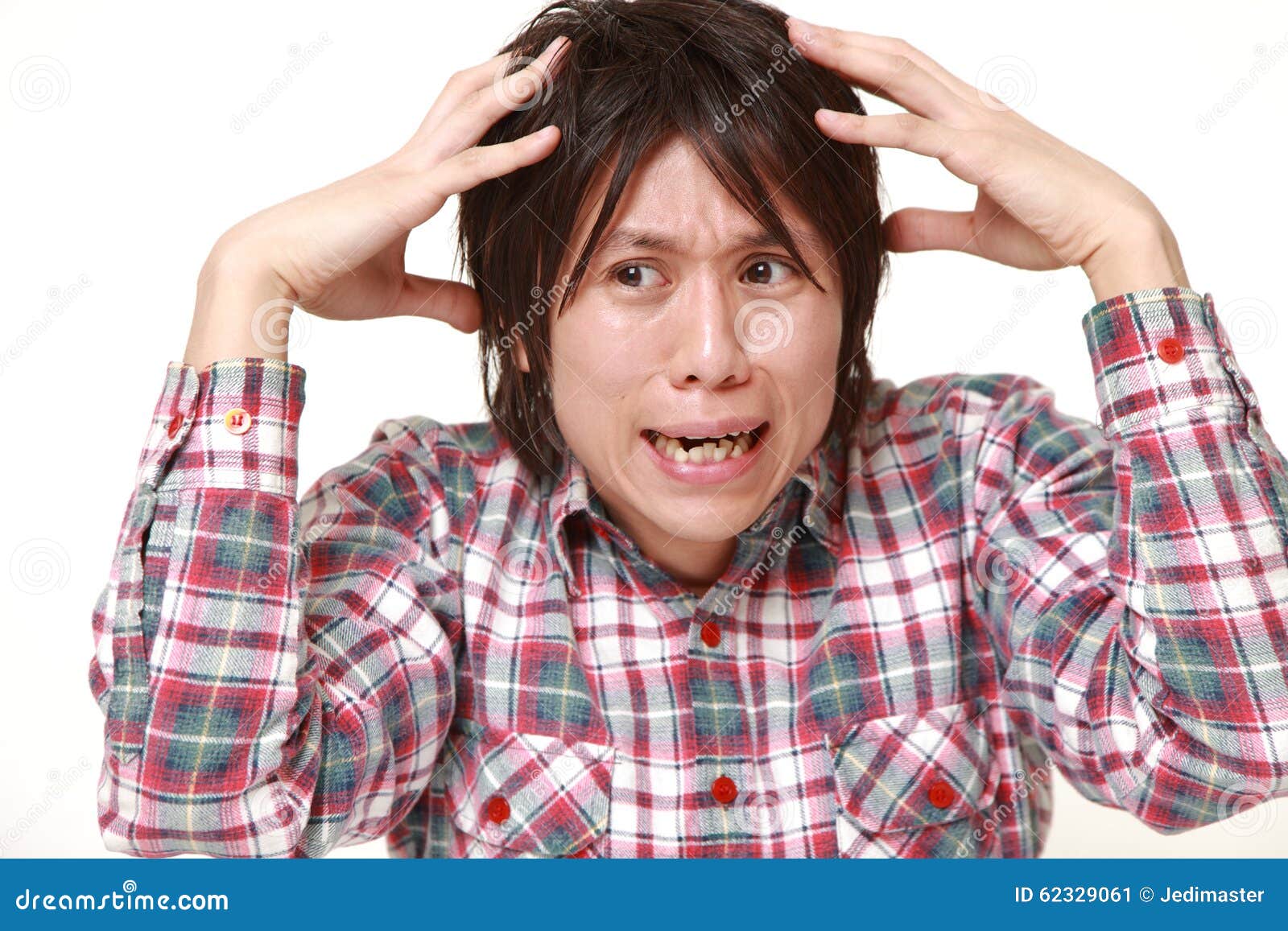 Panicking man stock image. Image of expression, recession - 62329061