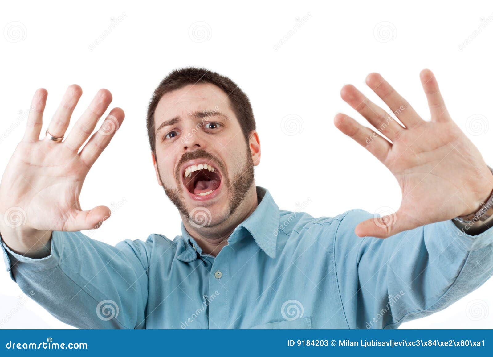 Paniek stock afbeelding. Image of gezicht, emotioneel - 9184203