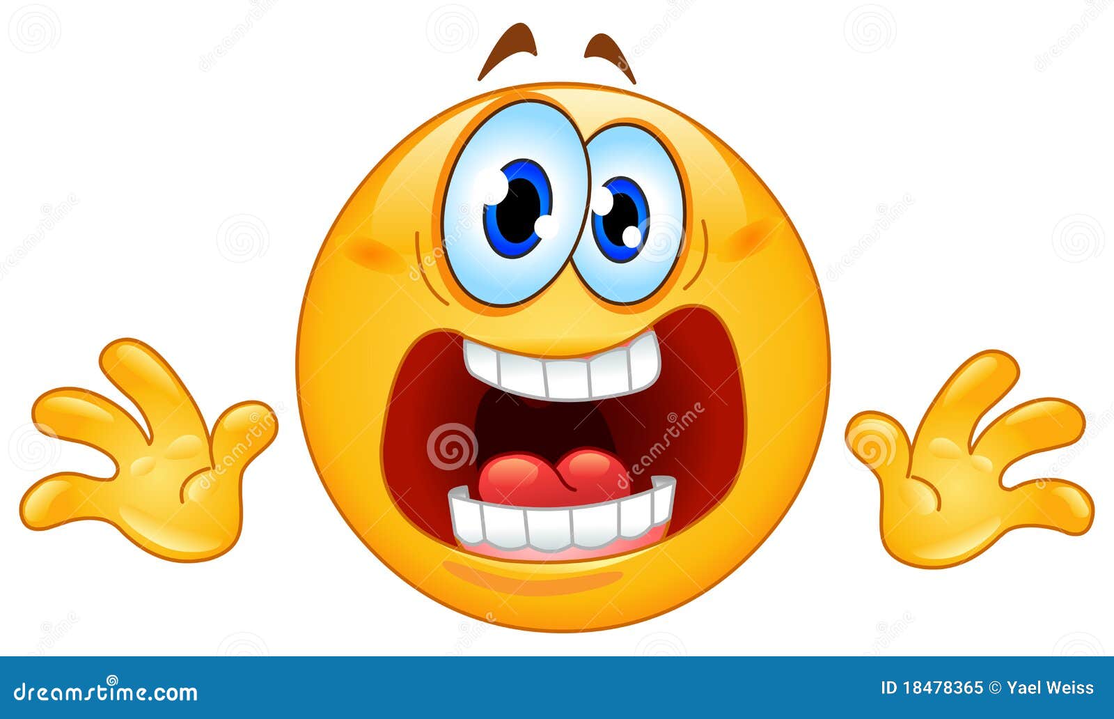 Paniek emoticon vector illustratie. Illustratie bestaande uit stemming ...