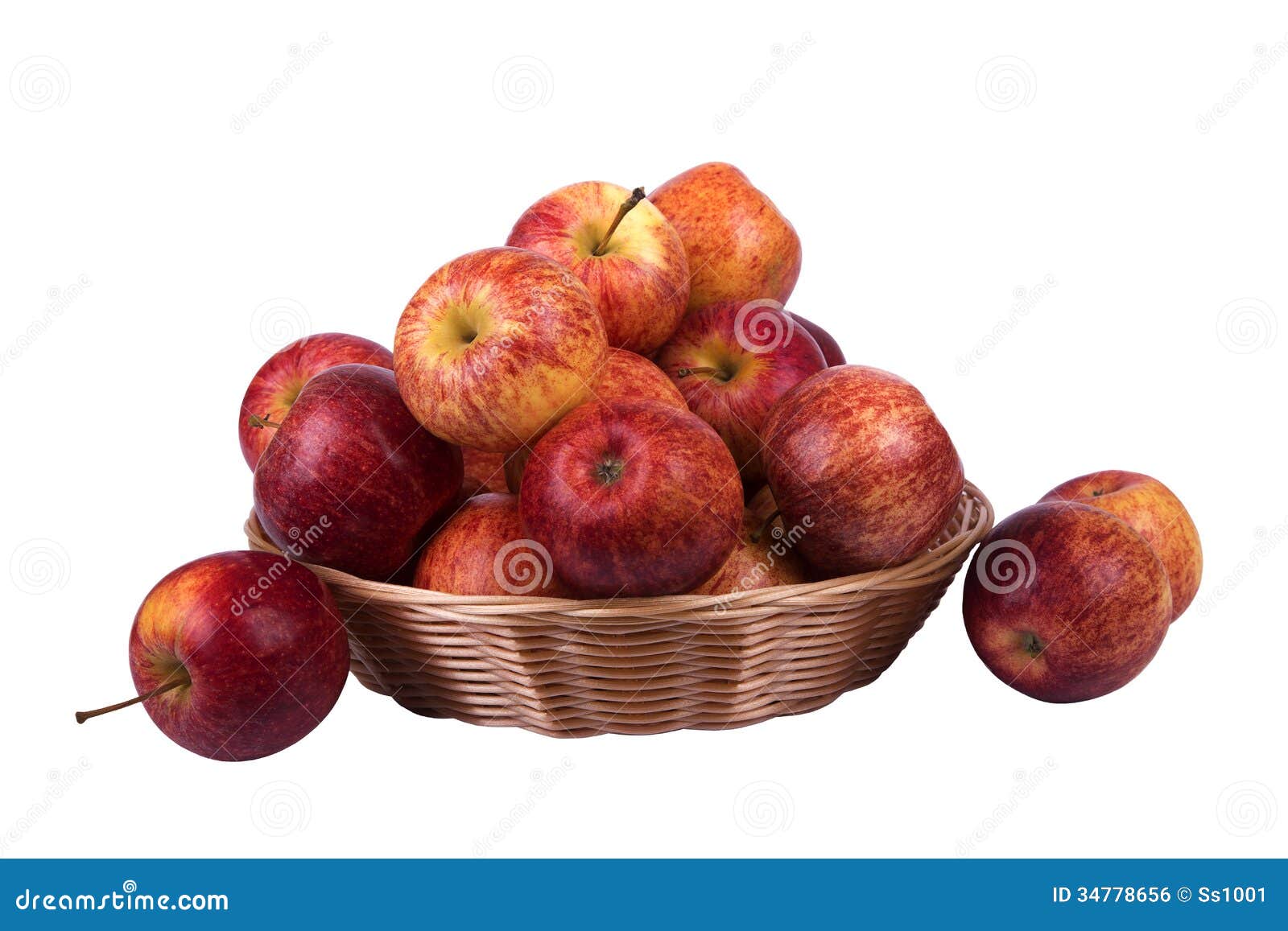 Panier avec des pommes photo stock. Image du pomme, moisson - 34778656