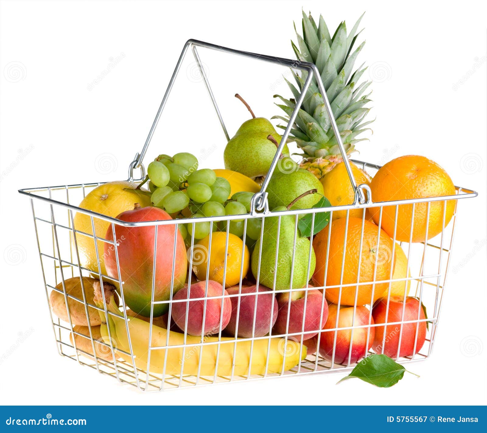 Panier De Fruit Sur Le Blanc Image stock - Image du organique ...