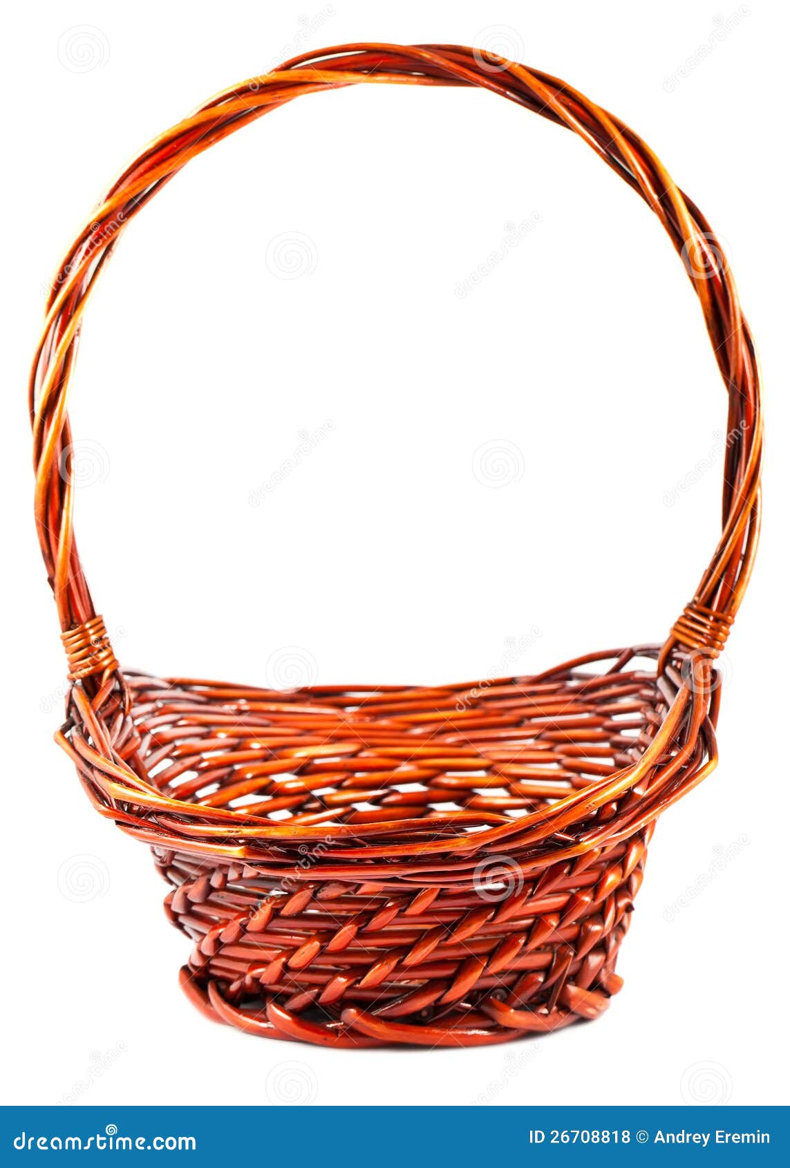 Panier en osier vide photo stock. Image du rural, homemade - 26708818