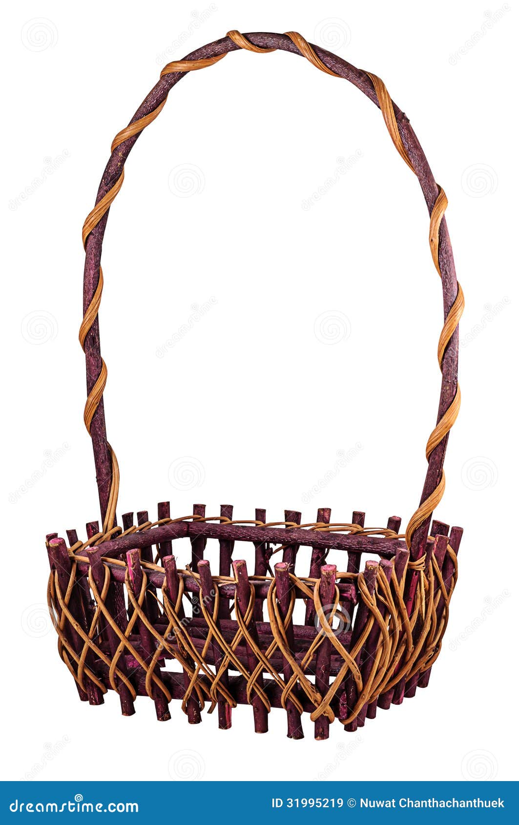 Panier en osier vide image stock. Image du armure, maison - 31995219