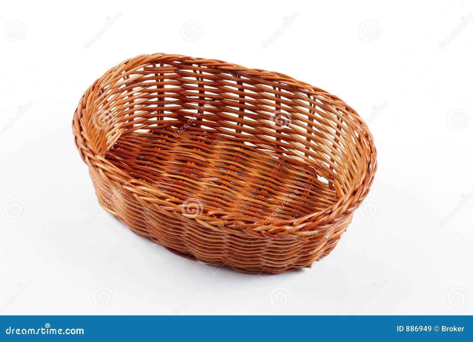 Panier en osier vide image stock. Image du métier, normal - 886949