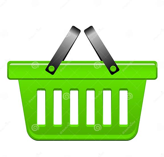 Panier vert illustration de vecteur. Illustration du épicerie - 25361046