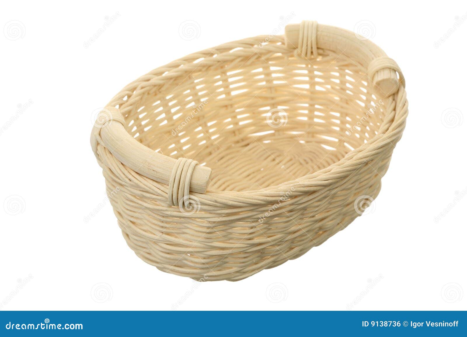 Panier vide photo stock. Image du osier, wattled, rectangulaire - 9138736