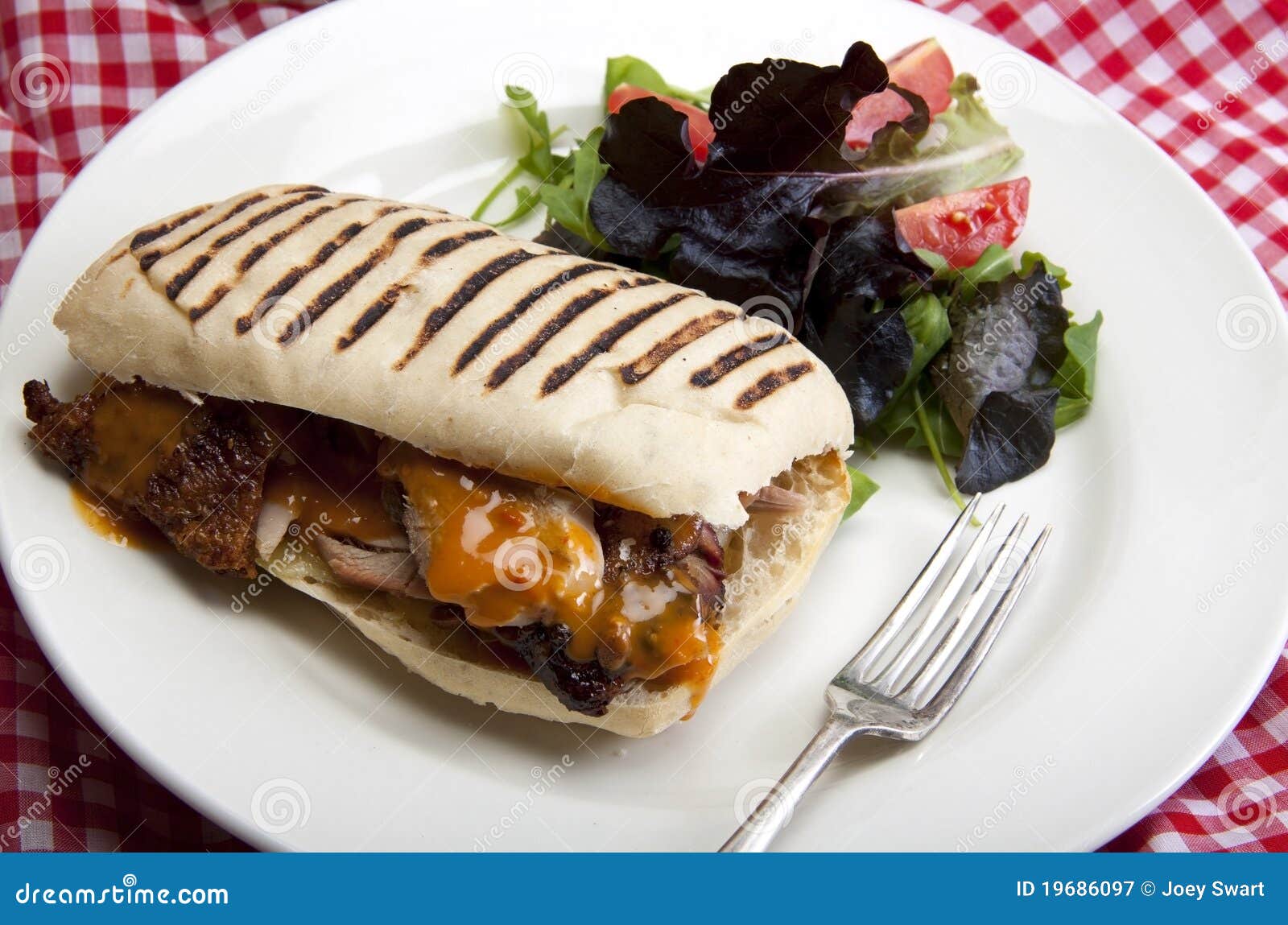 Panini imagem de stock. Imagem de caseira, carne, gourmet - 19686097