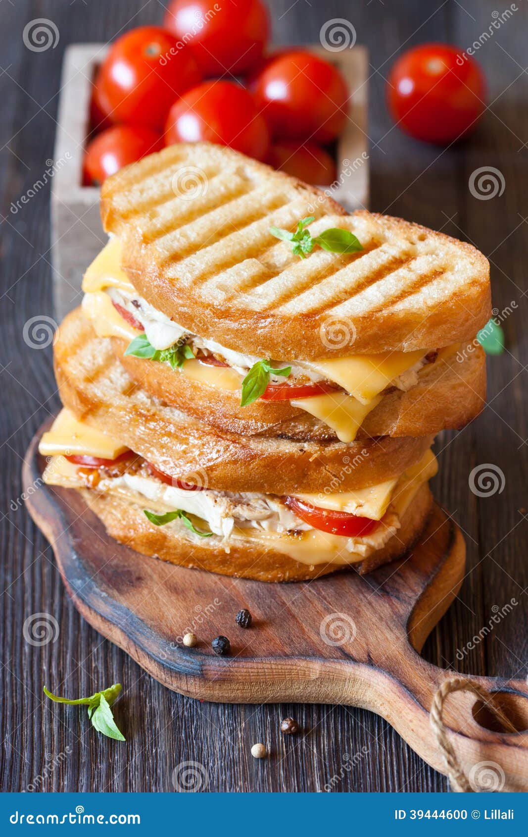 Panini. photo stock. Image du sain, viande, sandwich - 39444600