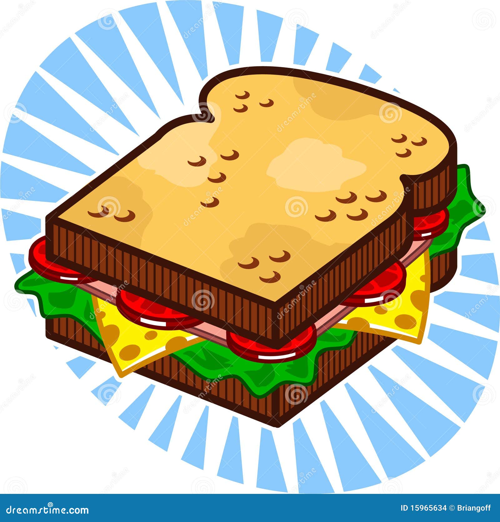Panino illustrazione di stock. Illustrazione di verdura - 15965634